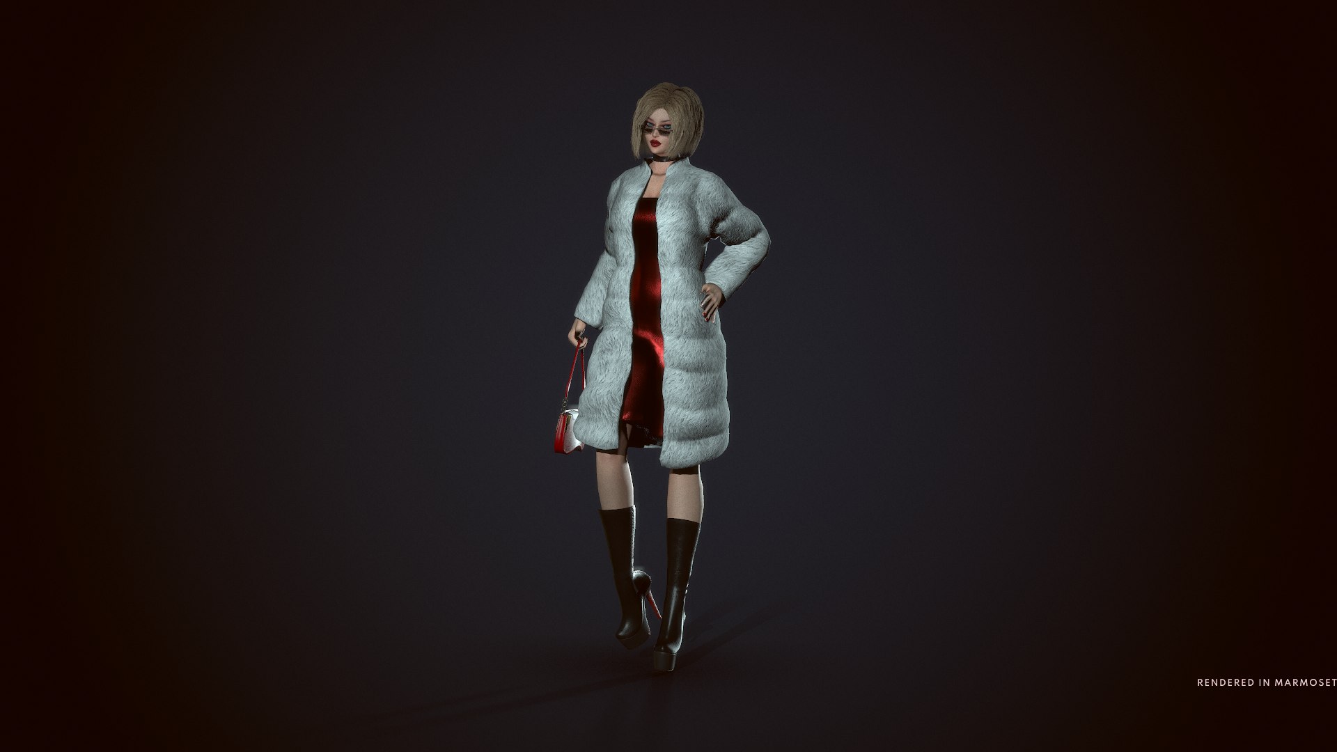 Party Girl With Coat 3D Model - TurboSquid 1987408
