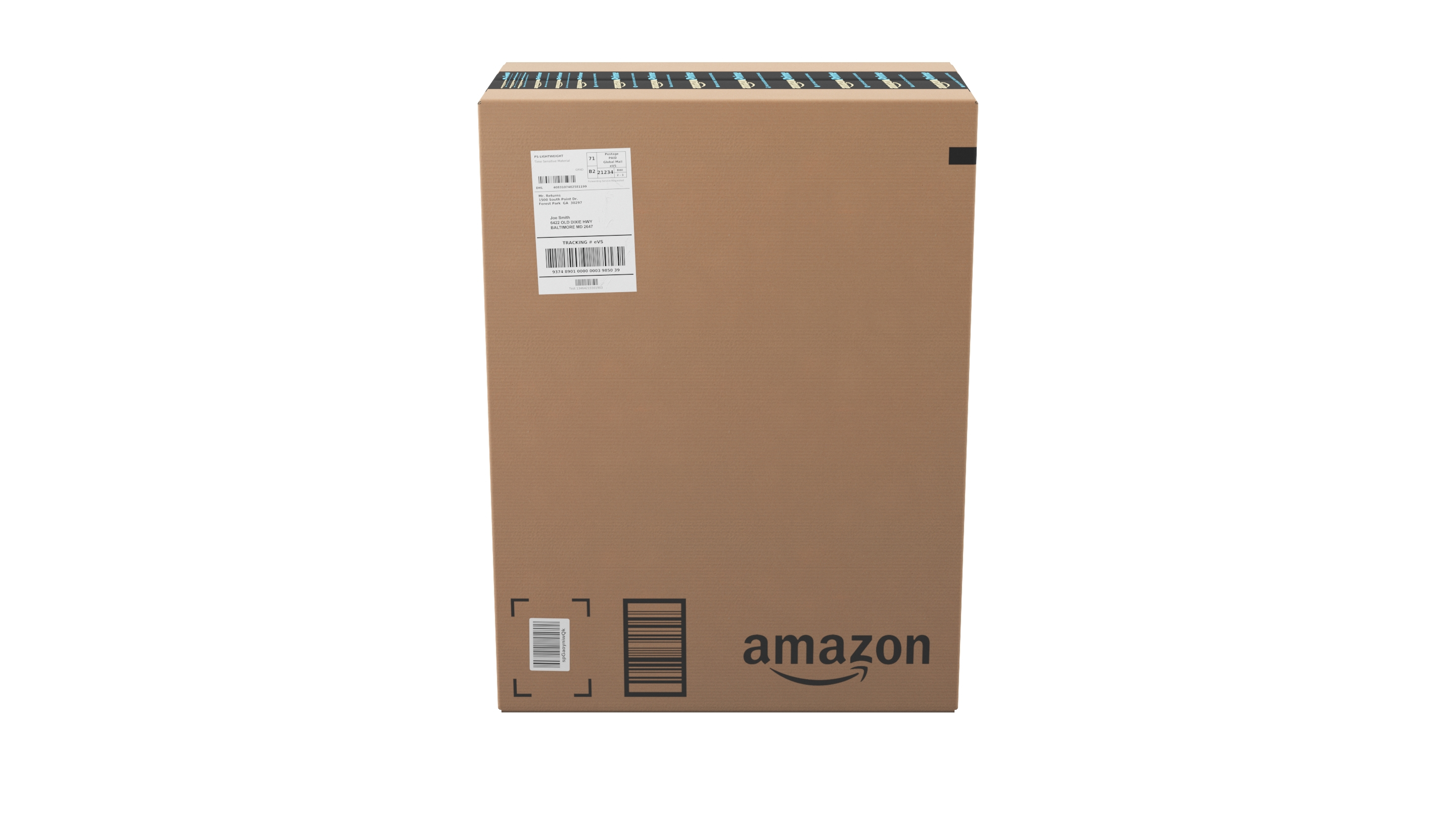 modelo 3d Caja Amazon Paquetes 15x30x40cm - TurboSquid 1990940