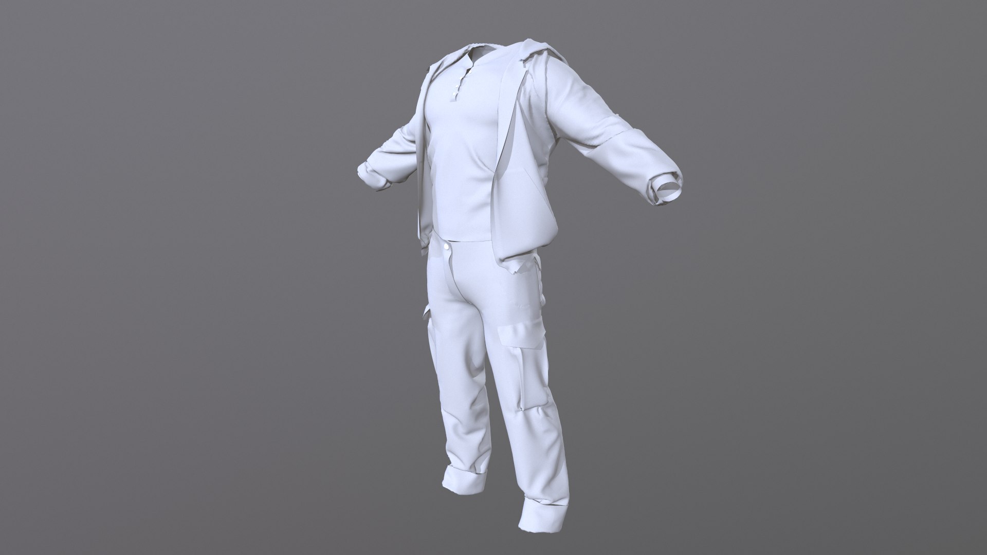Full Outfit- Marvelous Designer Model - TurboSquid 2321365