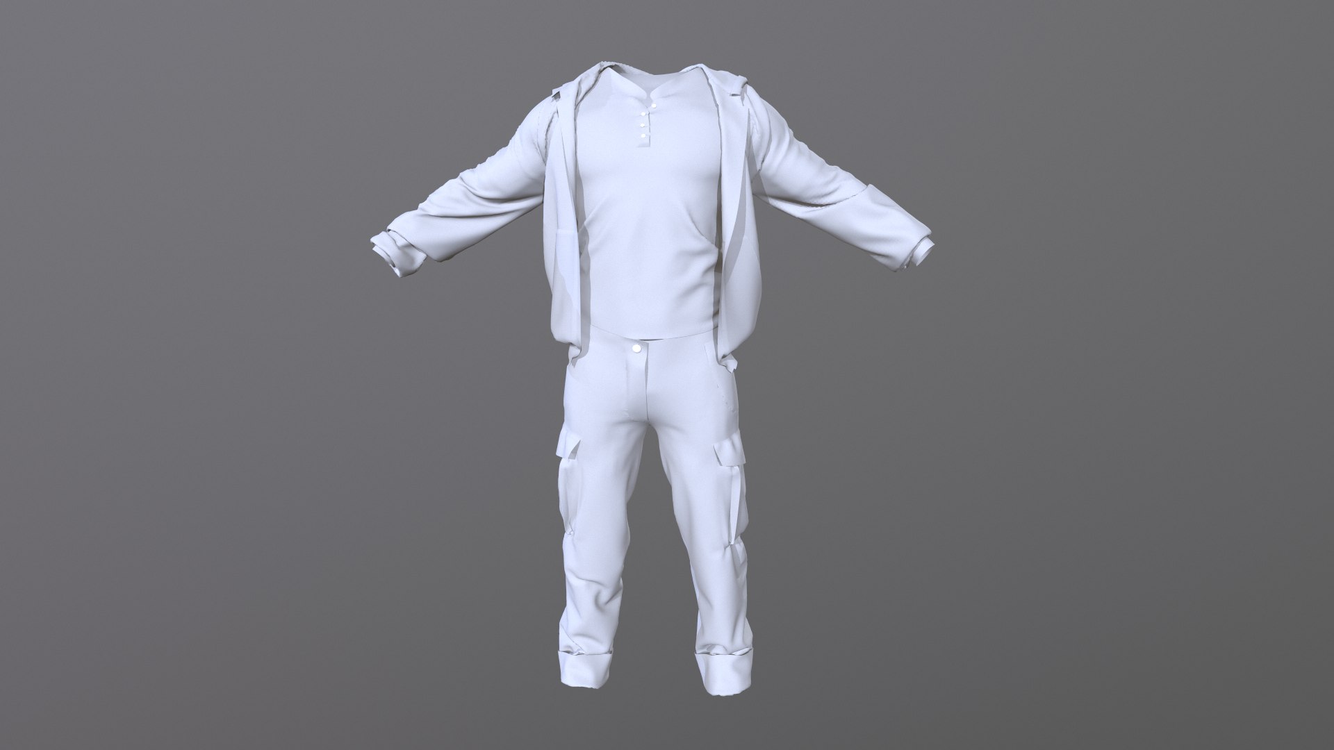 Full Outfit- Marvelous Designer Model - TurboSquid 2321365