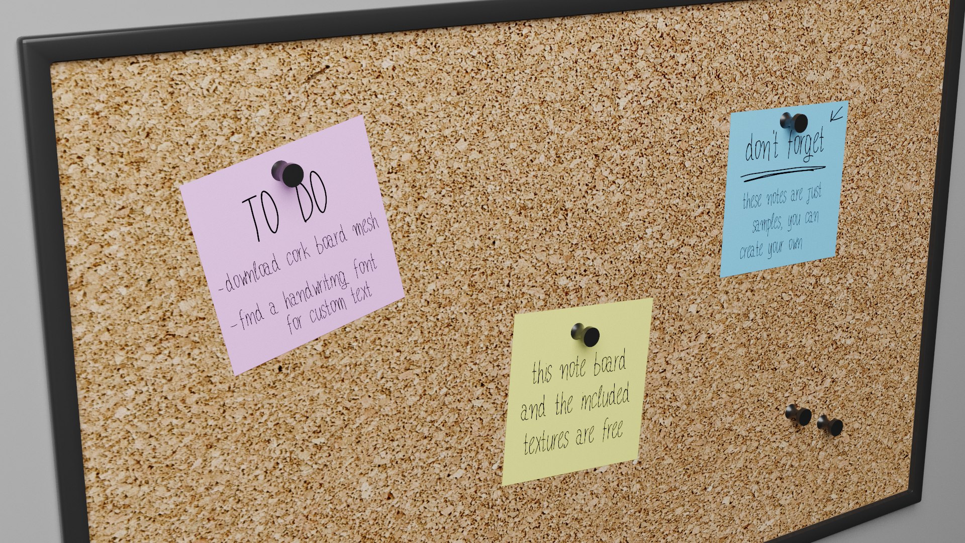 Free 3D Note Board - TurboSquid 2001727