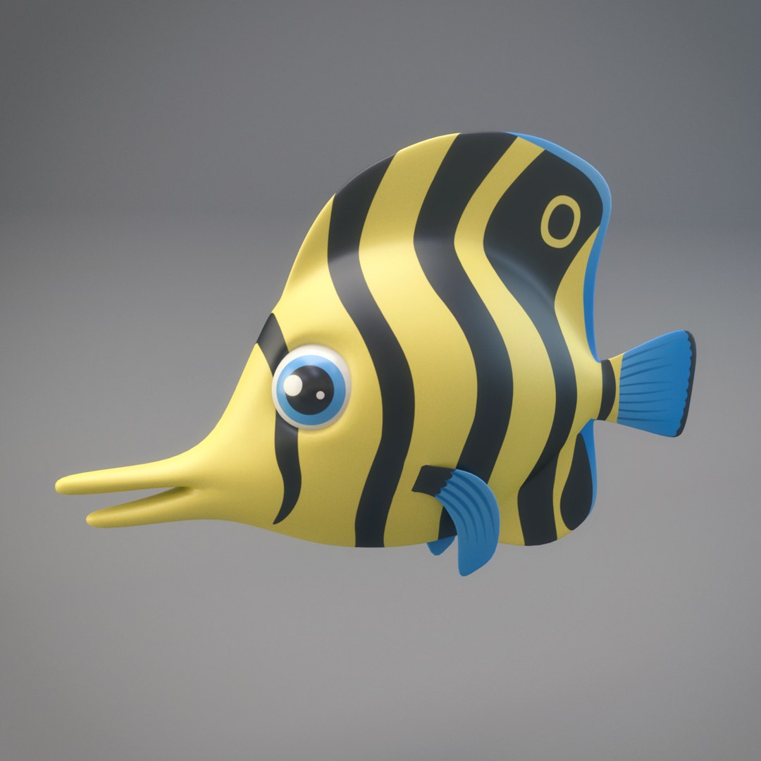 3D Model Cartoon Fish - TurboSquid 1213257