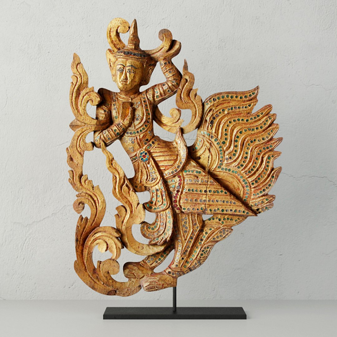 Burmese Carved Angel Fragment 3D Model - TurboSquid 1202243