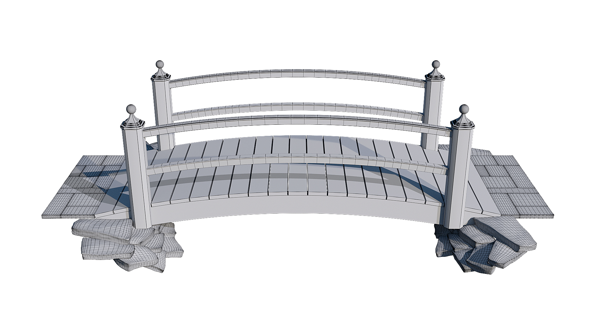Bridge garden model - TurboSquid 1687088