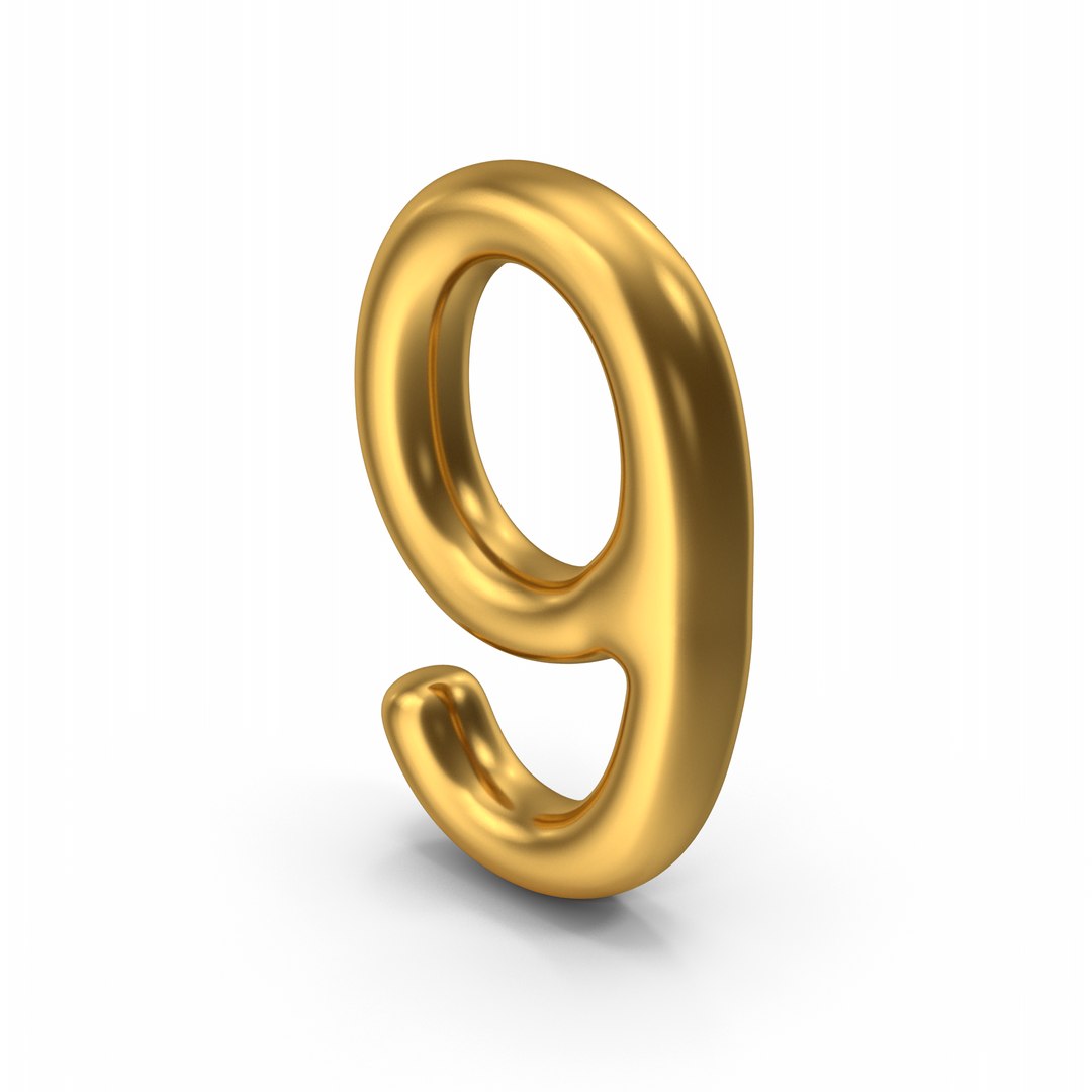 Gold Numbers 3D Model - TurboSquid 1866672