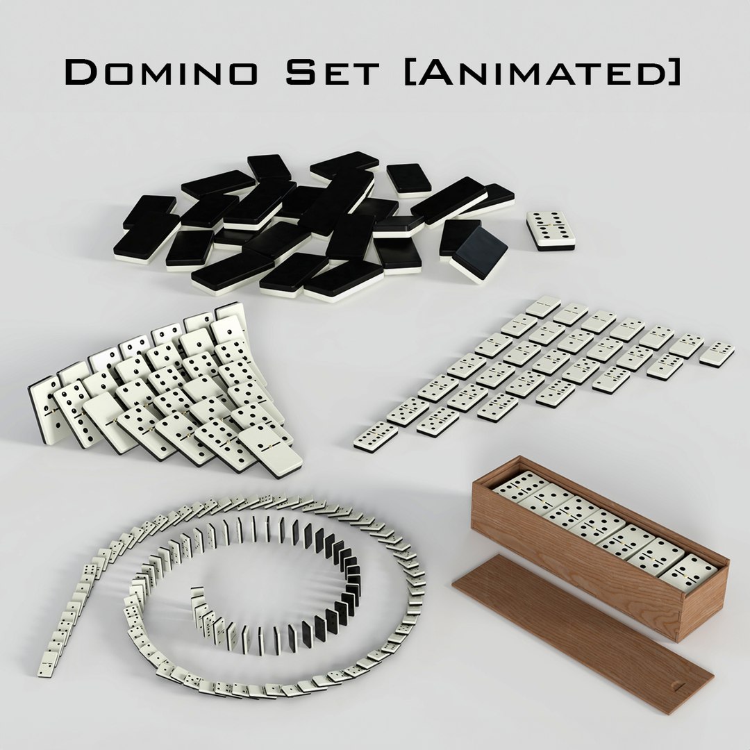Domino Collection Set Animated 3D model - TurboSquid 2181877