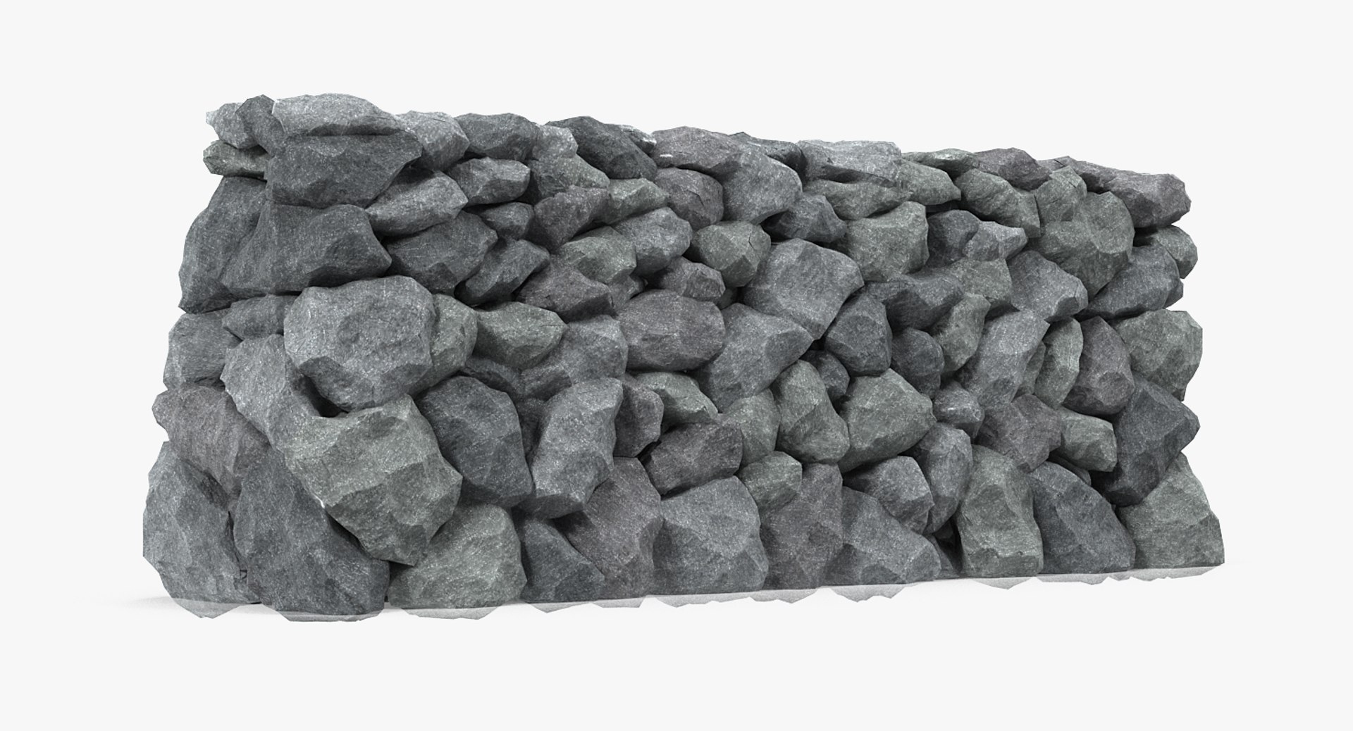 Grey Stone Wall 3D Model - TurboSquid 1408759