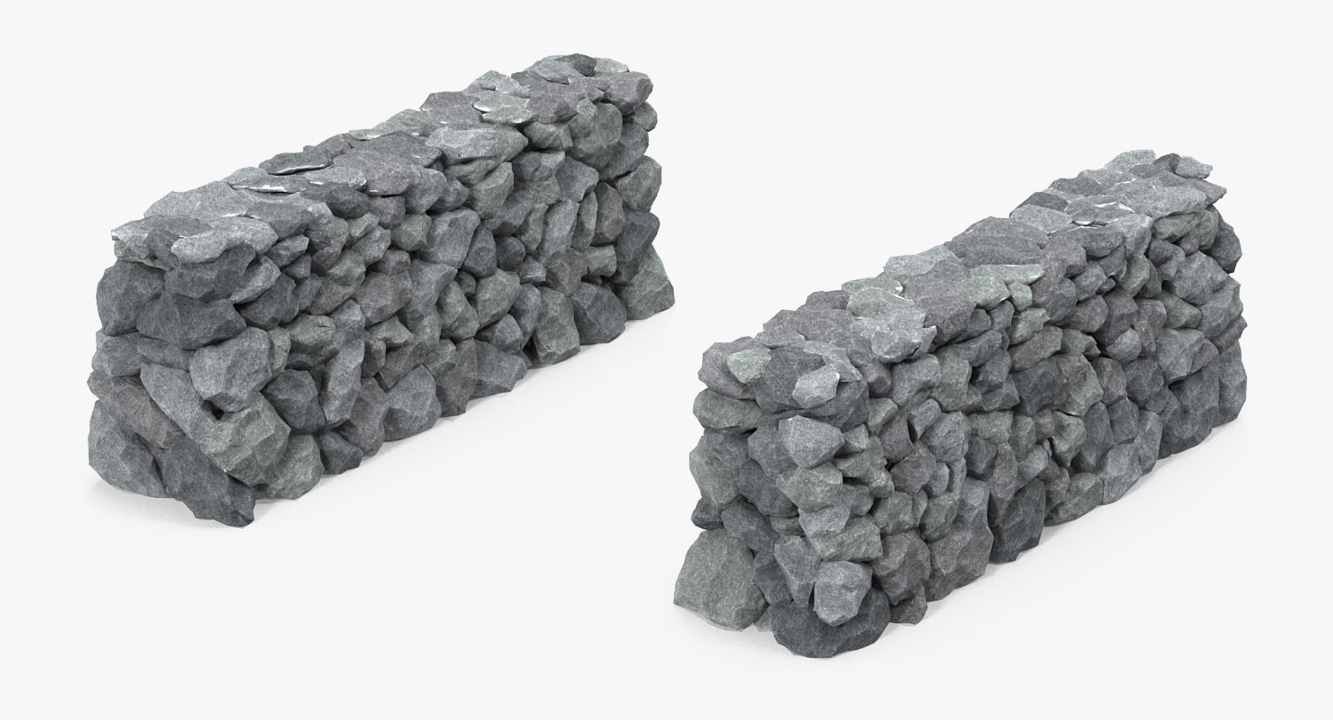 Grey Stone Wall 3D Model - TurboSquid 1408759