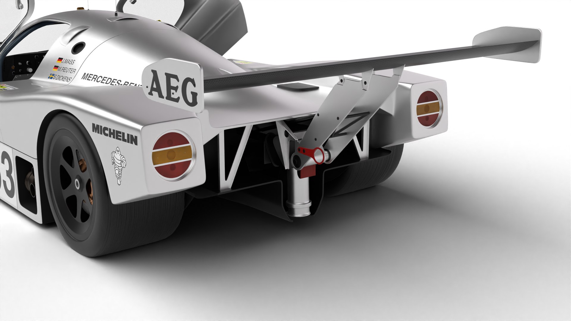 3D Mercedes Benz C9 GT 1987 Sauber Racing HQ 3d Model Model ...