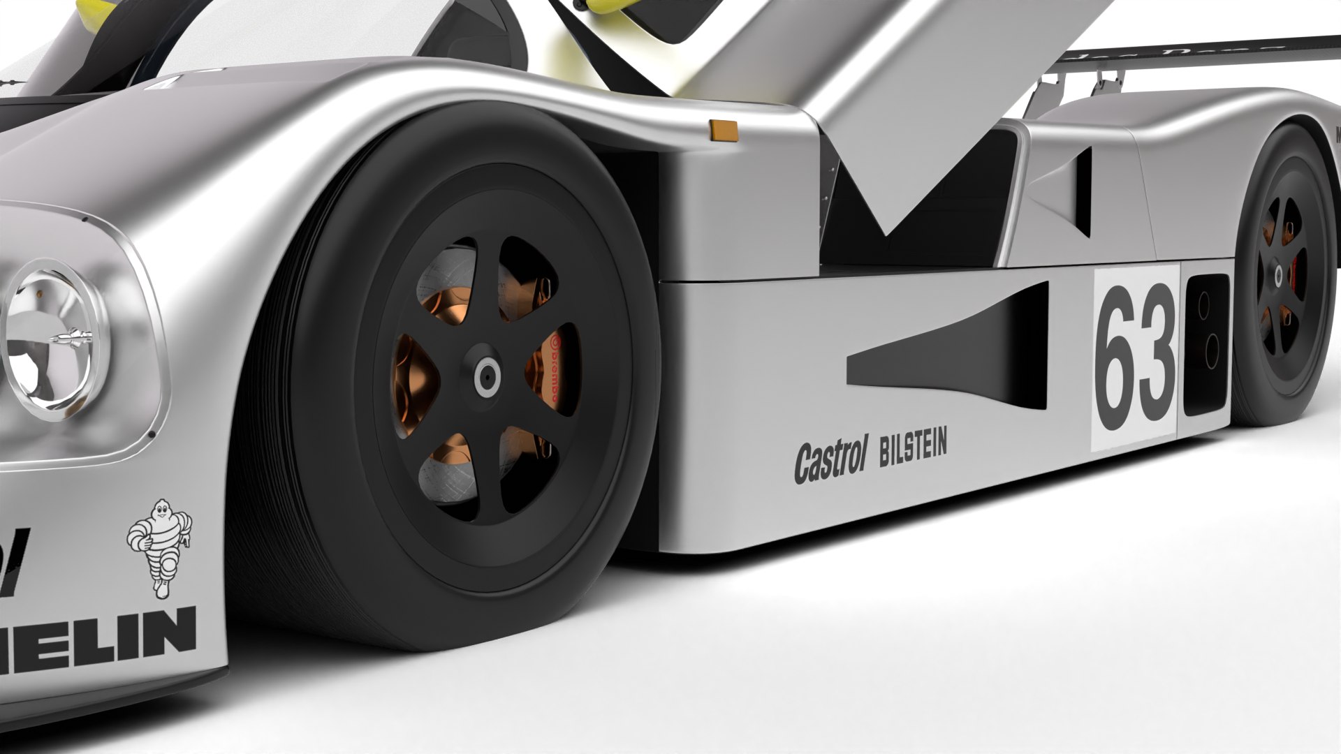 3D Mercedes Benz C9 GT 1987 Sauber Racing HQ 3d Model Model ...