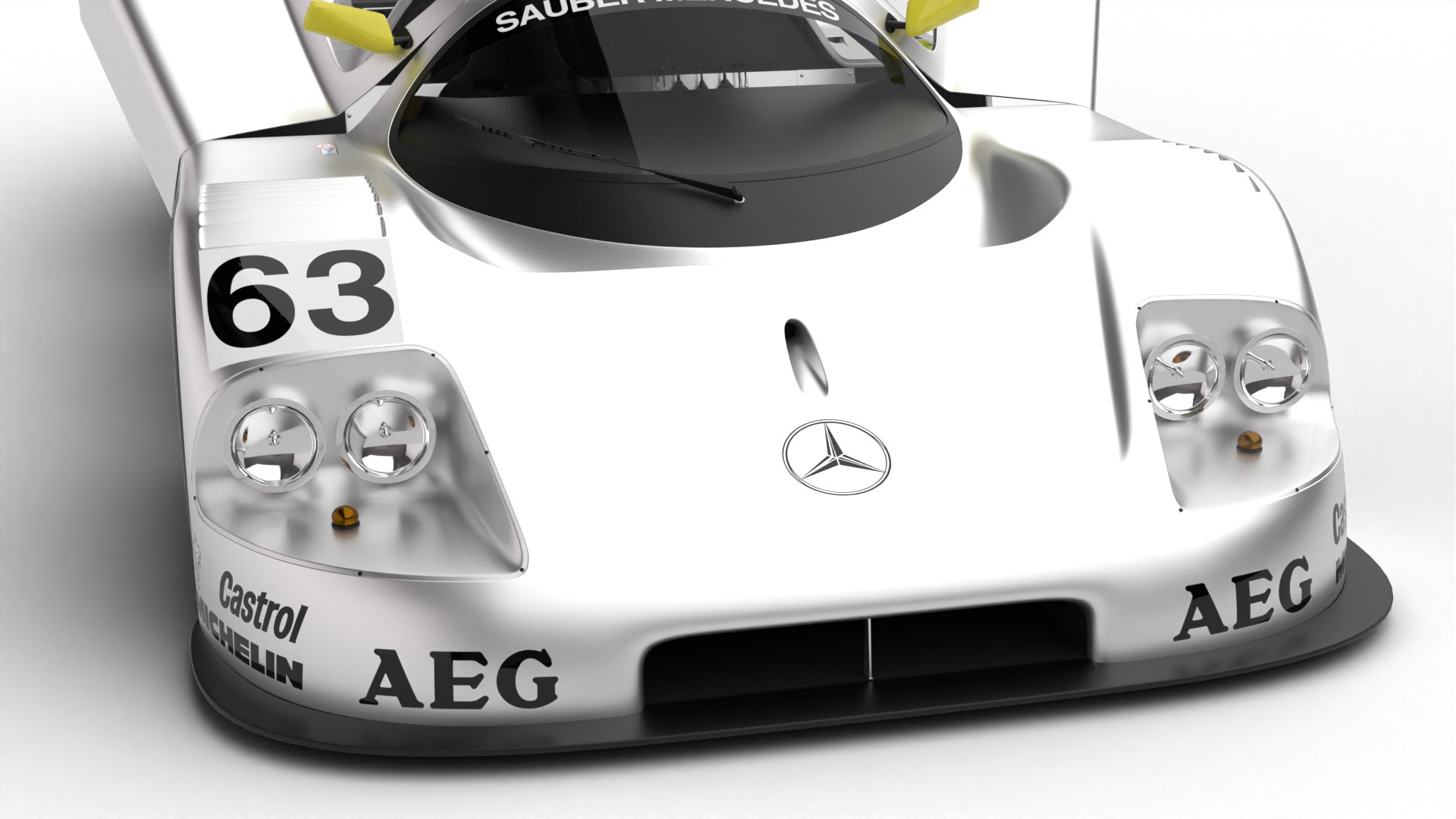 3D Mercedes Benz C9 GT 1987 Sauber Racing HQ 3d Model Model ...