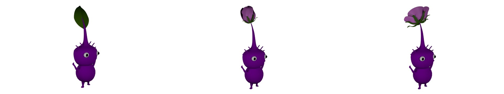 3D Purple Pikmin Model - TurboSquid 1646451