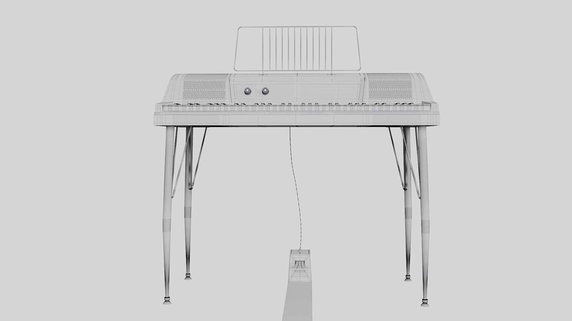 Wurlitzer Red Keyboard 3D - TurboSquid 1561262