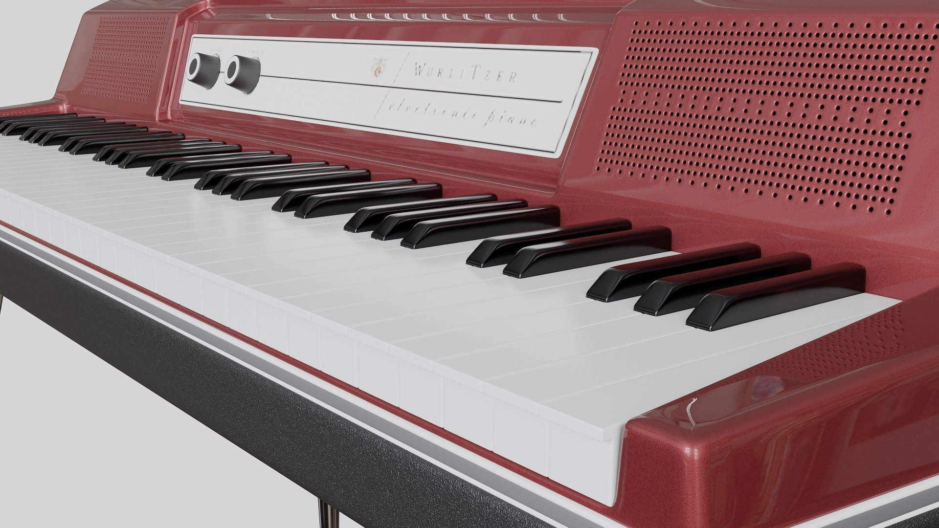 Wurlitzer Red Keyboard 3D - TurboSquid 1561262