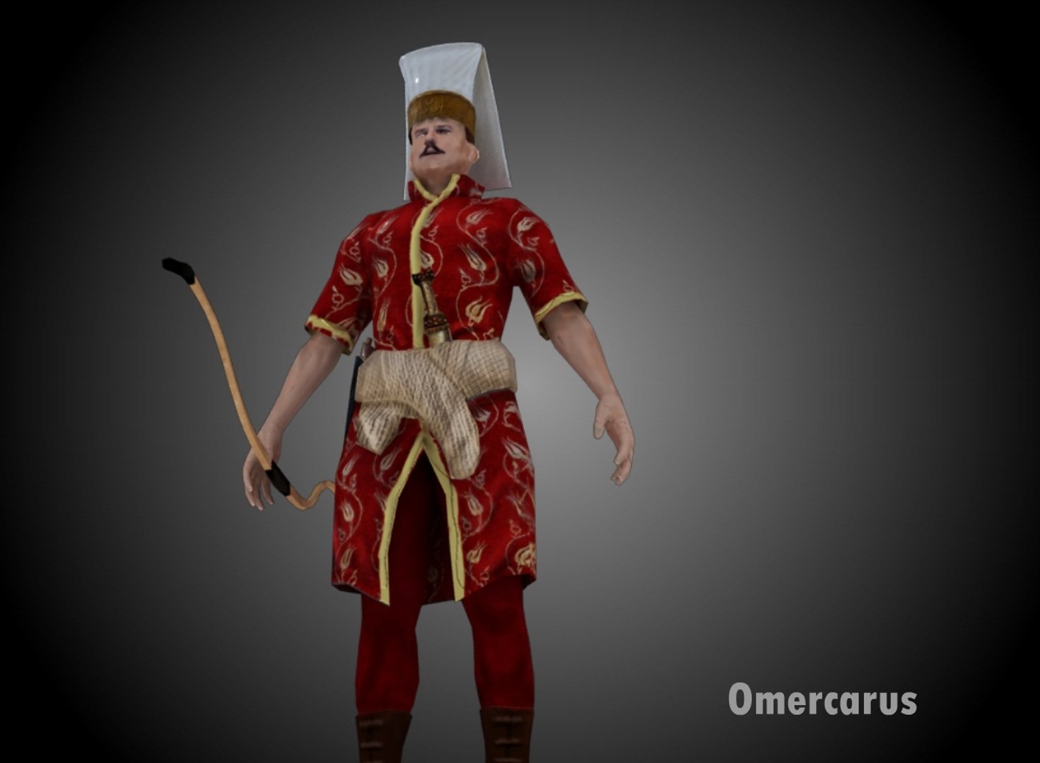 3d Ottoman Janissary Archer Model