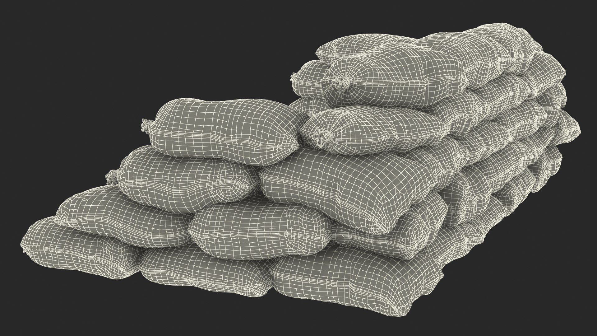 3D model Sandbag Barricade - TurboSquid 1777940