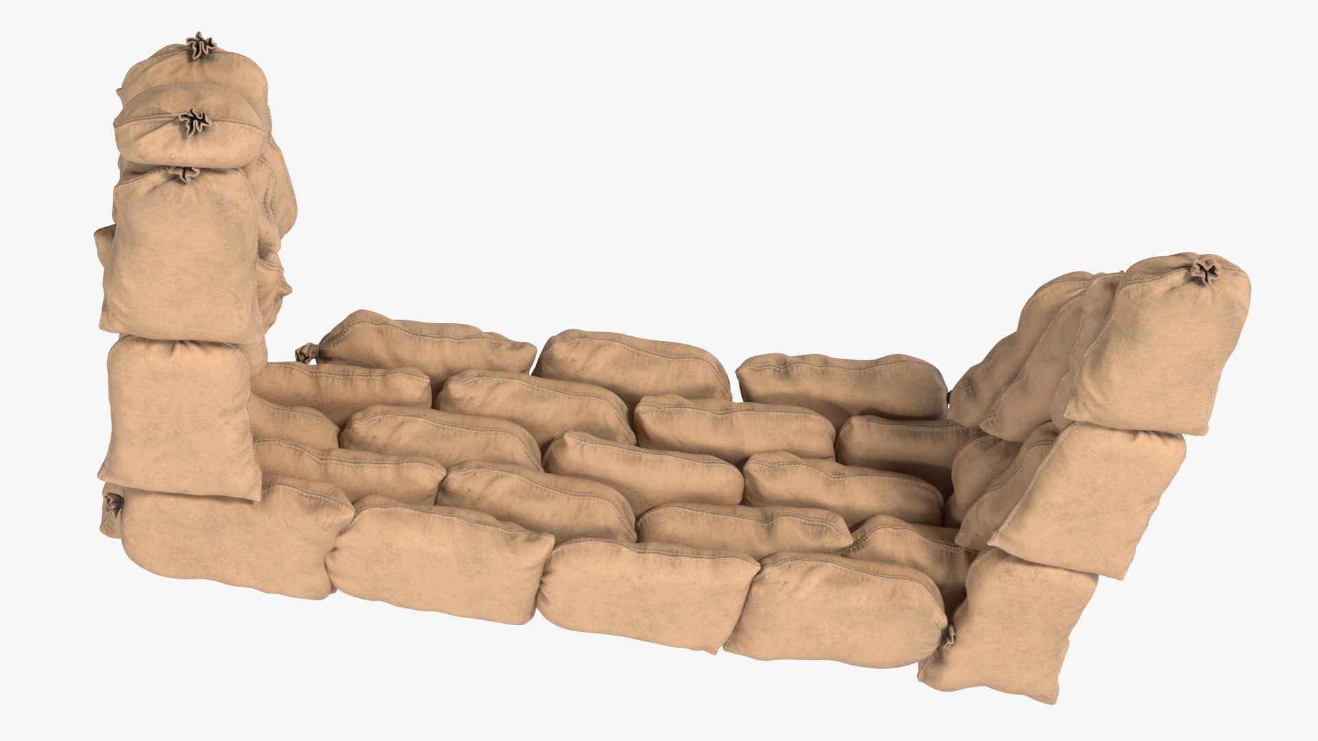 3D model Sandbag Barricade - TurboSquid 1777940