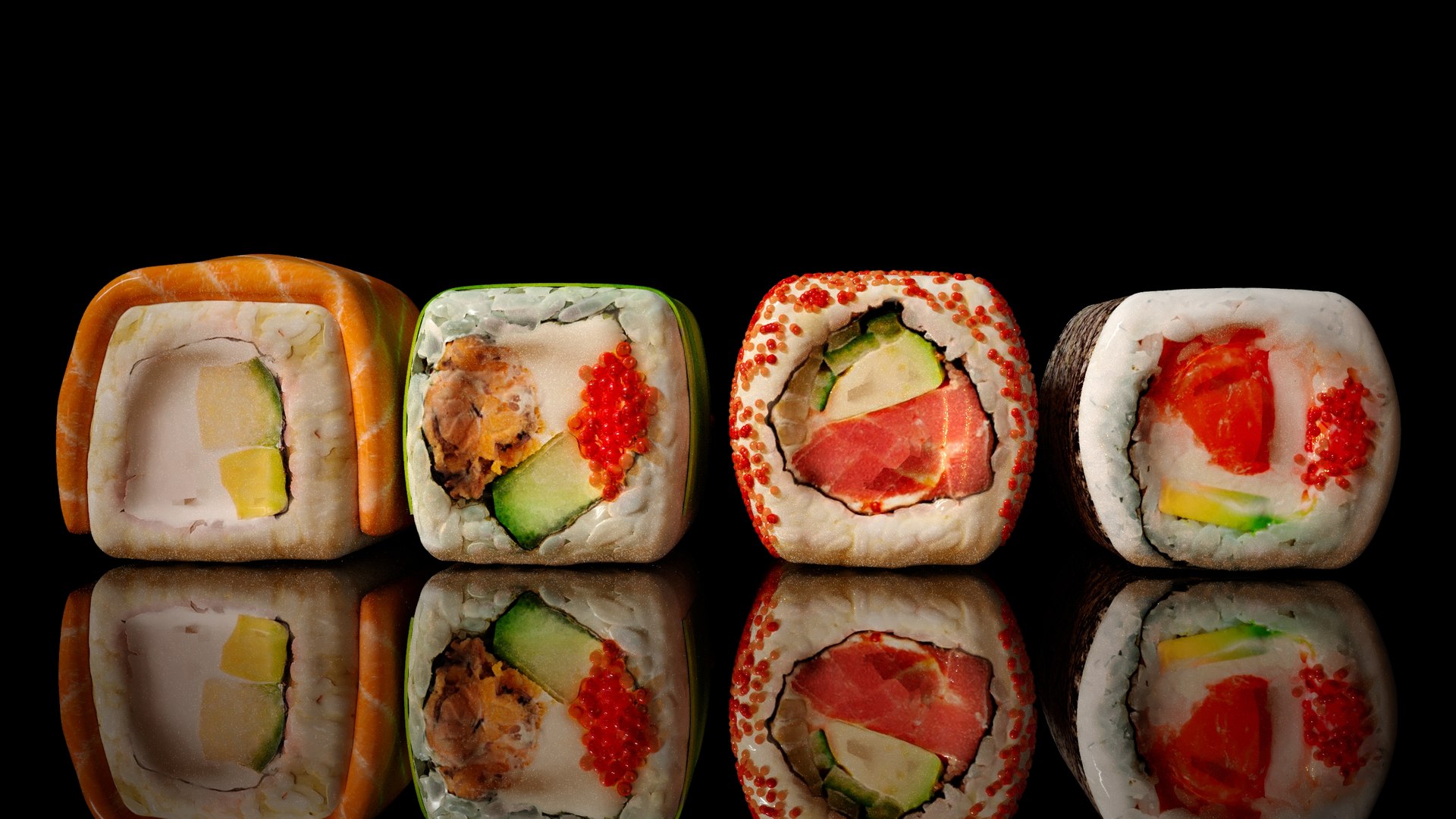 3D Sushi RollsSet Of Rolls Sushi Set Model - TurboSquid 2219693