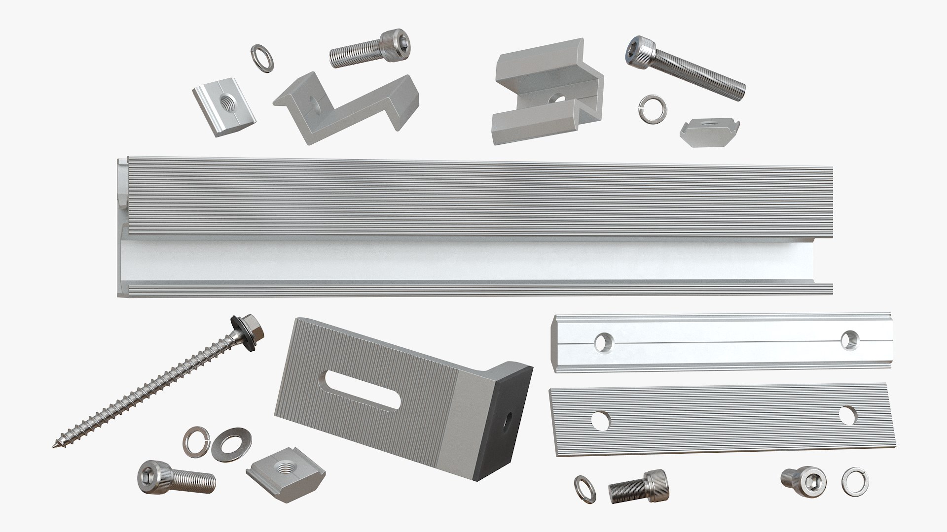 Solar Panel Mounting Kit V1 Model - TurboSquid 2201086