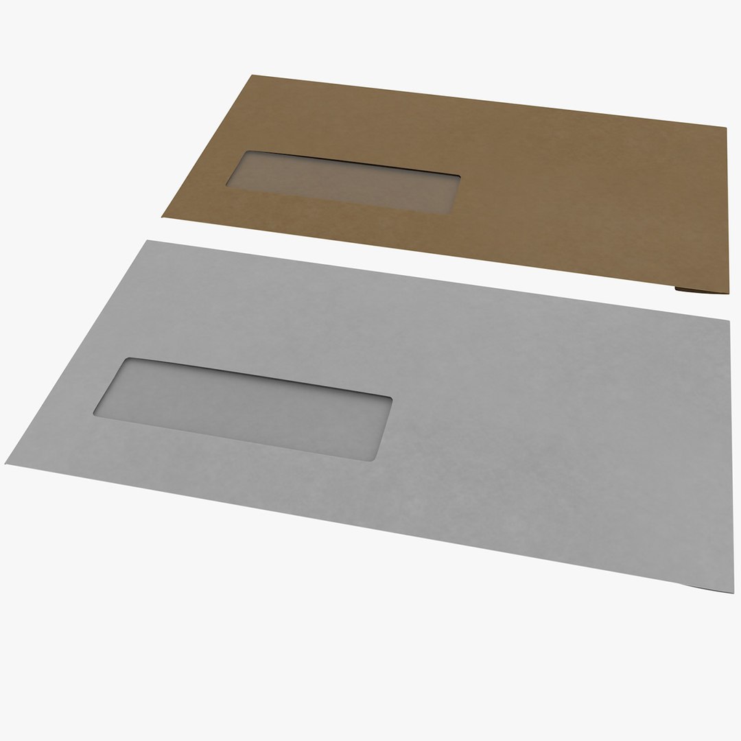 Envelope Size DL Style Window POCKET 3D model - TurboSquid 1822622