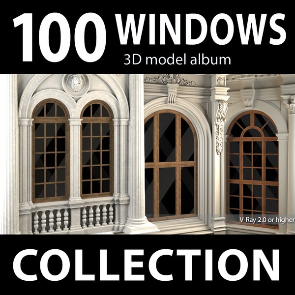 free window glass 3d model