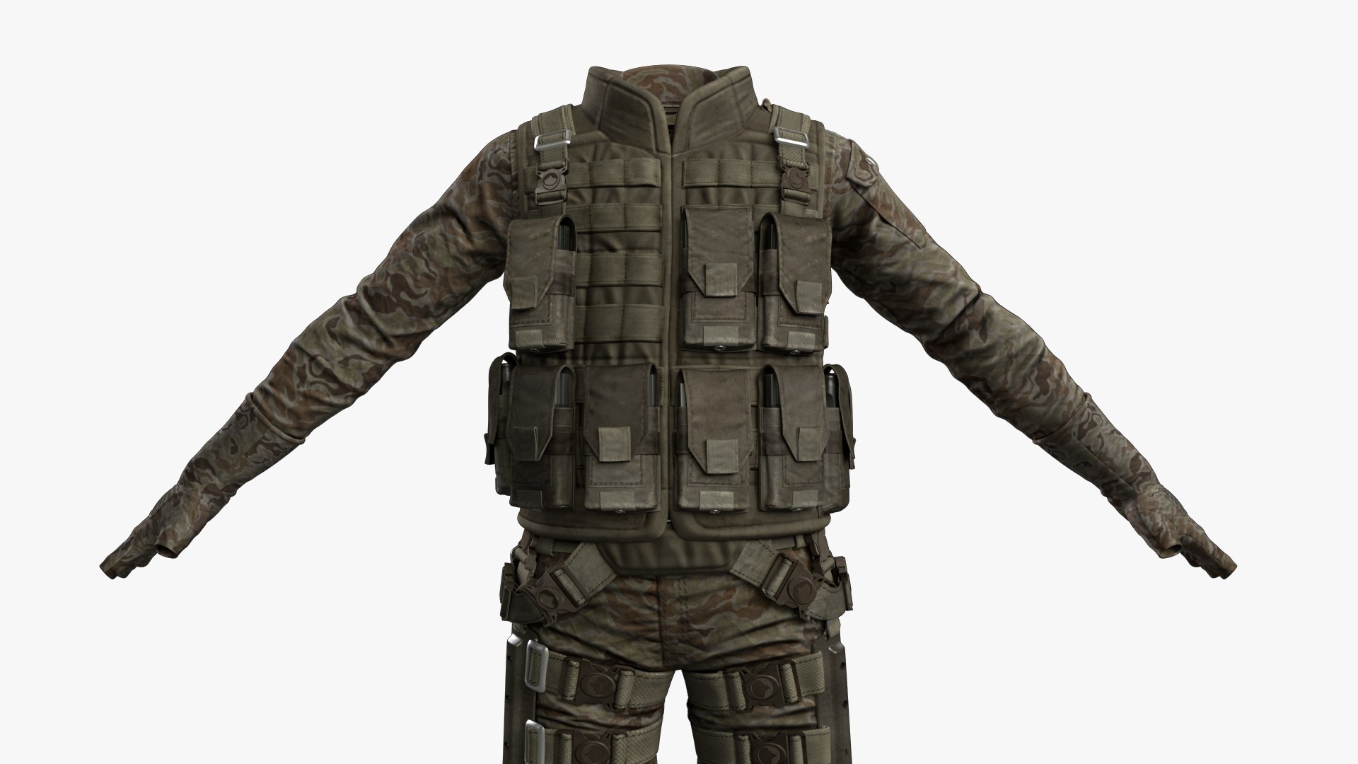 3D Solider Clothing Set Model - TurboSquid 1839557