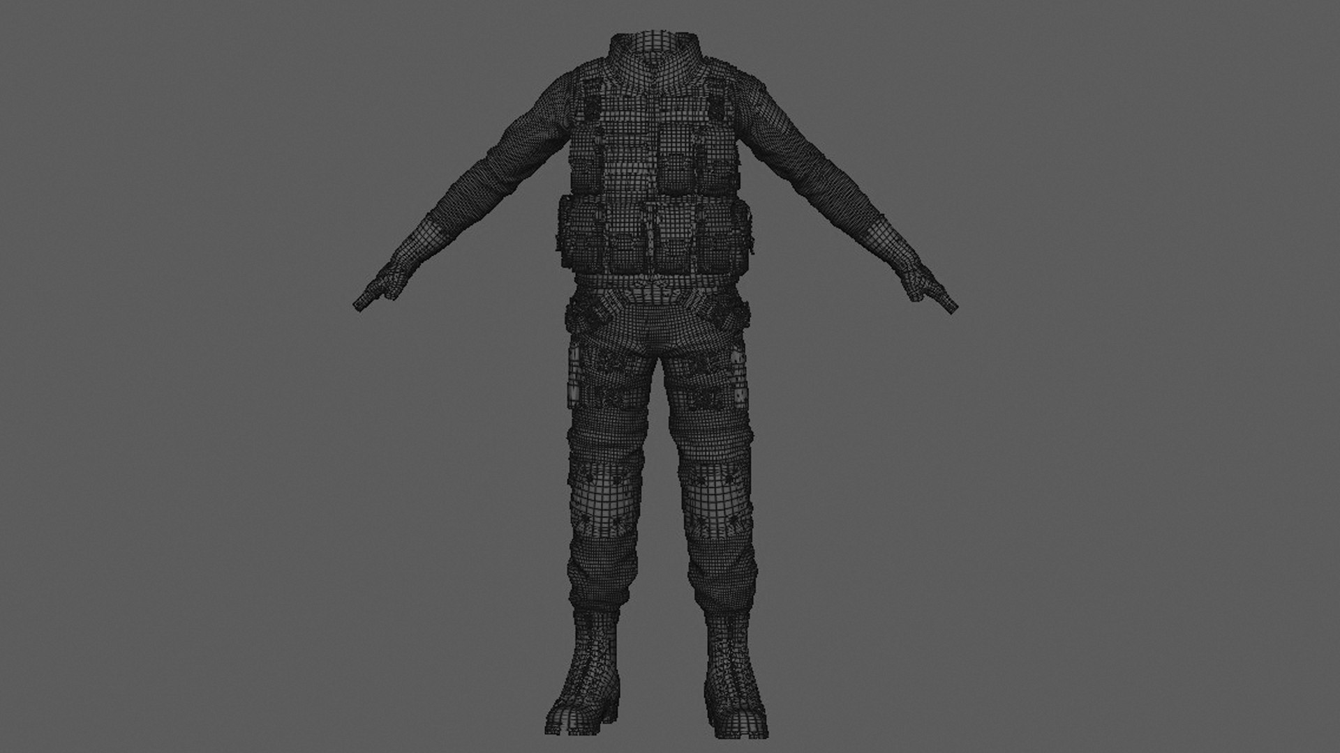 3D Solider Clothing Set Model - TurboSquid 1839557