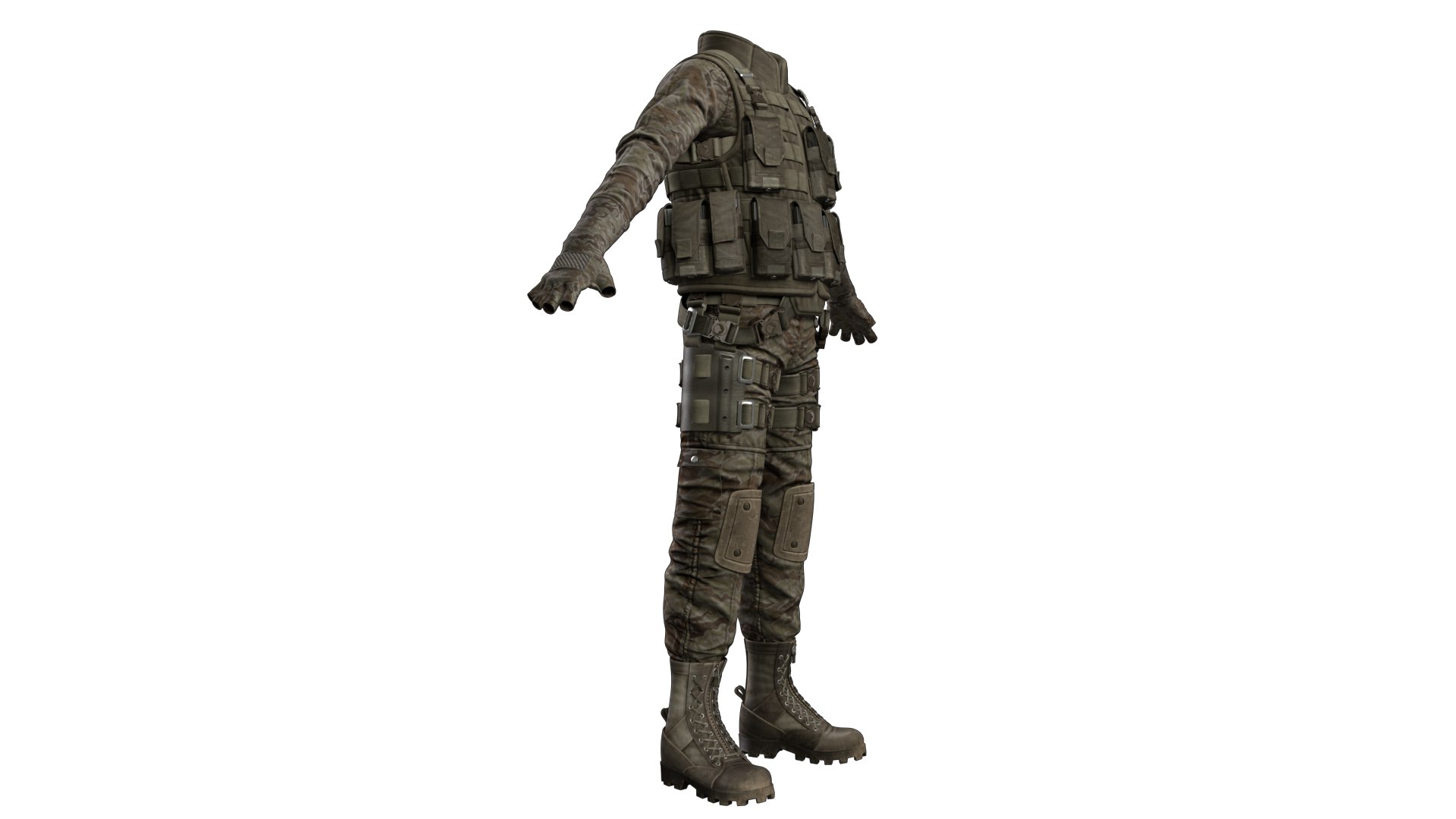 3D Solider Clothing Set Model - TurboSquid 1839557