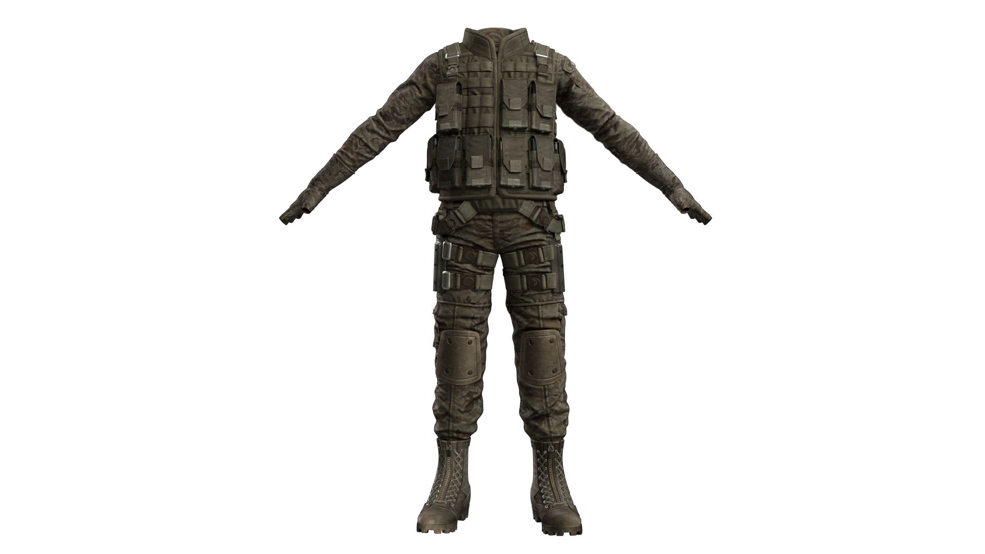 3D Solider Clothing Set Model - TurboSquid 1839557