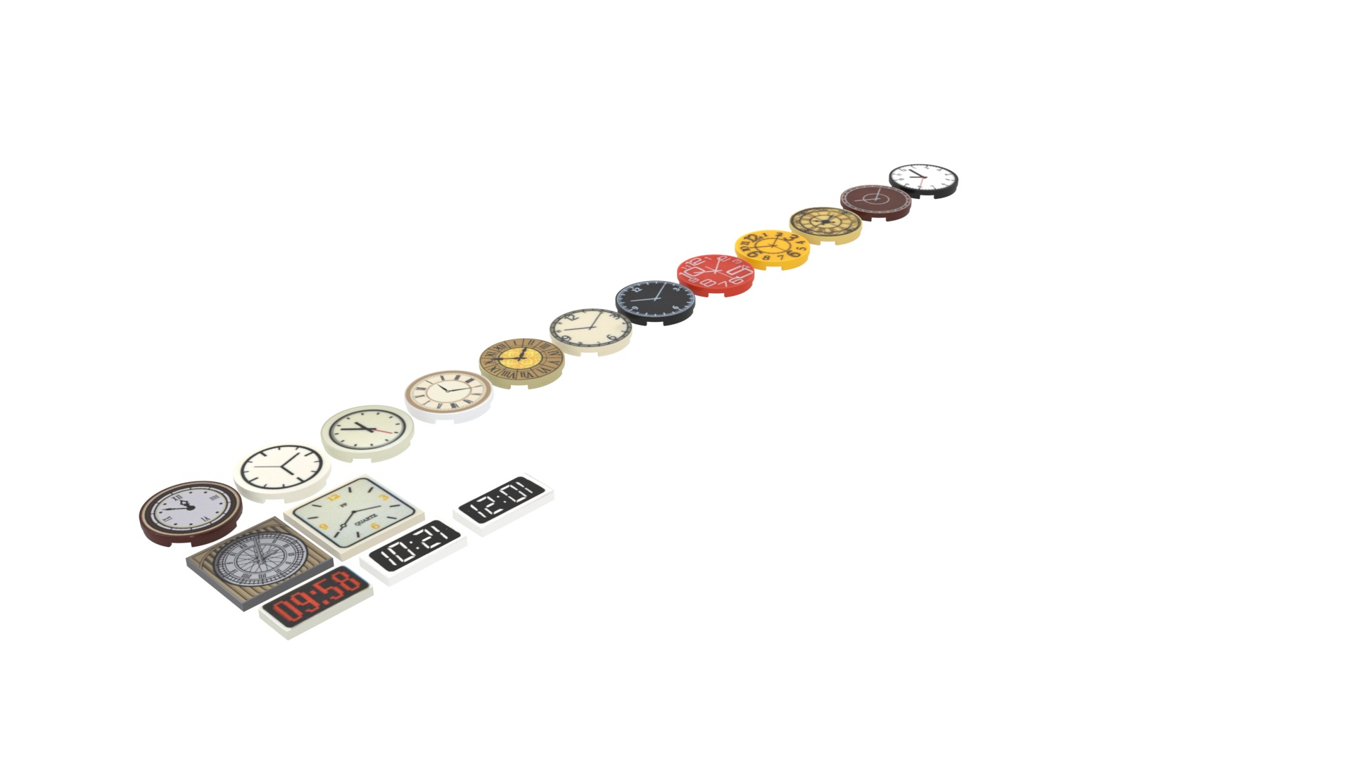 Clock Lego Tiles Set 3D - TurboSquid 1886706