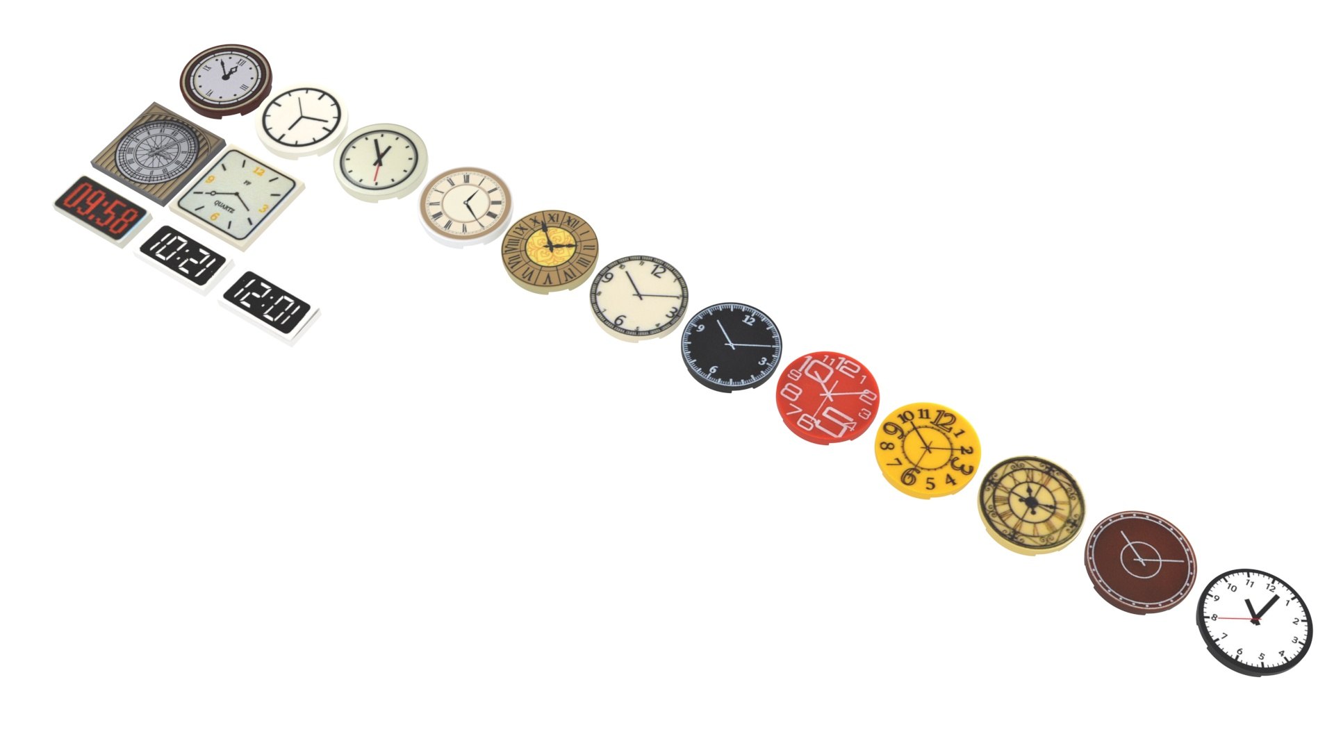 Clock Lego Tiles Set 3D - TurboSquid 1886706
