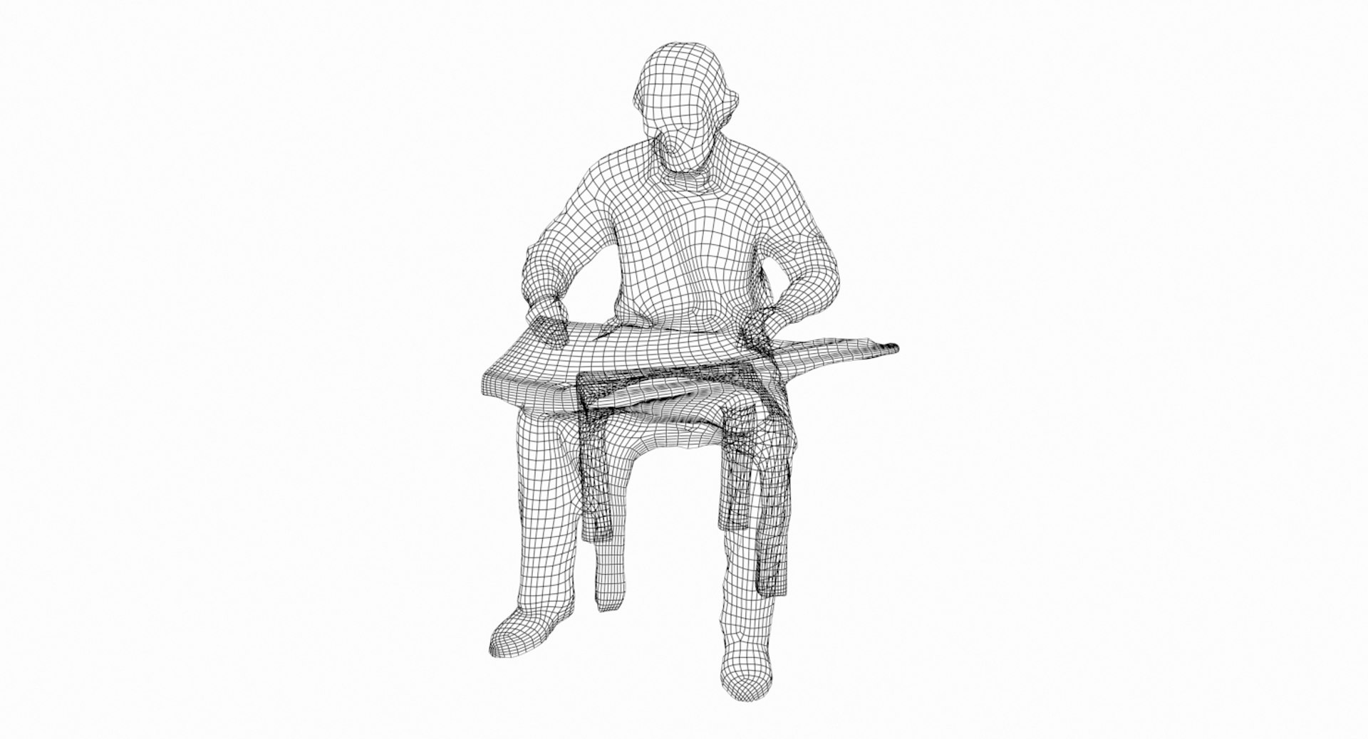 Musician Statue 3D Model - TurboSquid 1382652