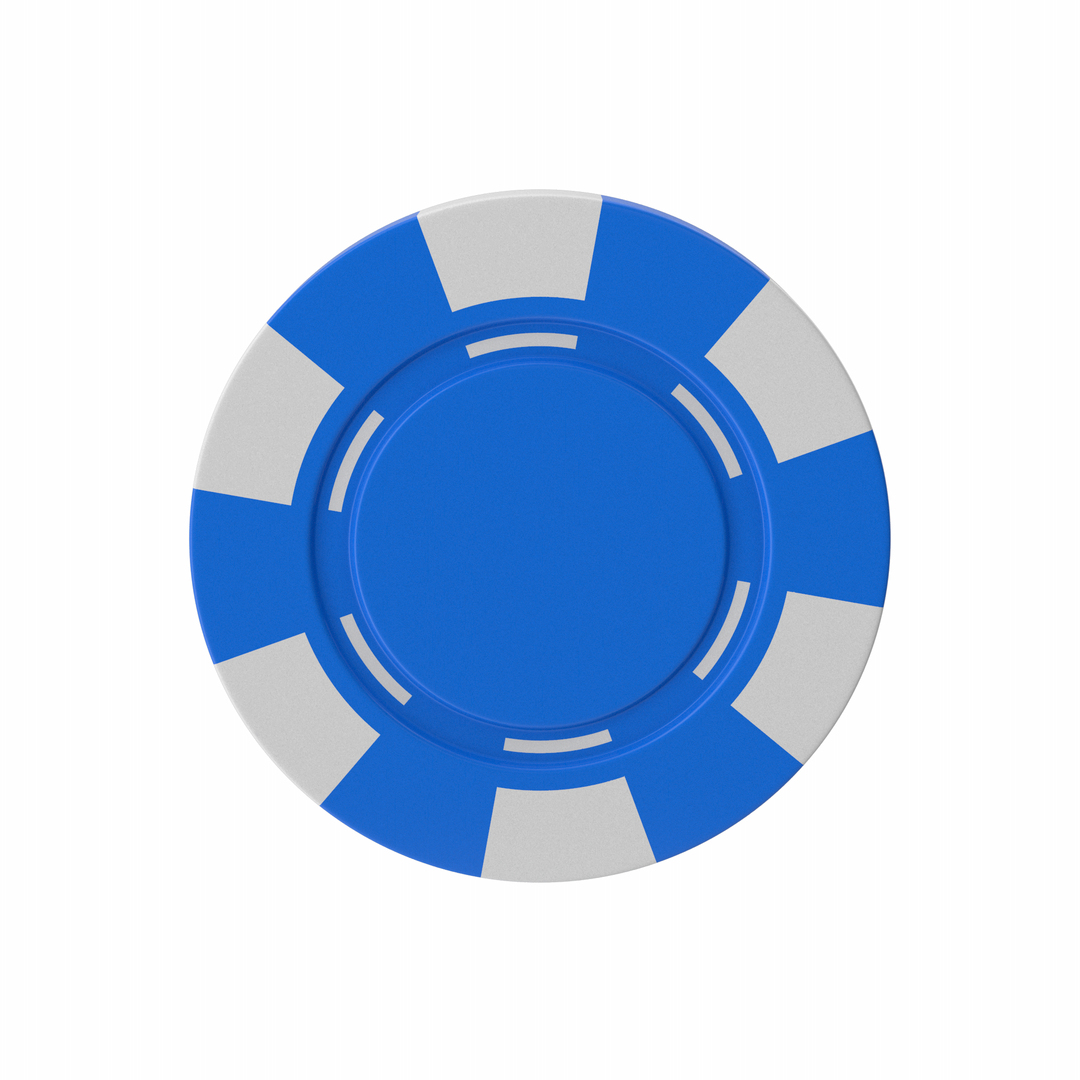 3D Blue Casino Chip model - TurboSquid 2135747