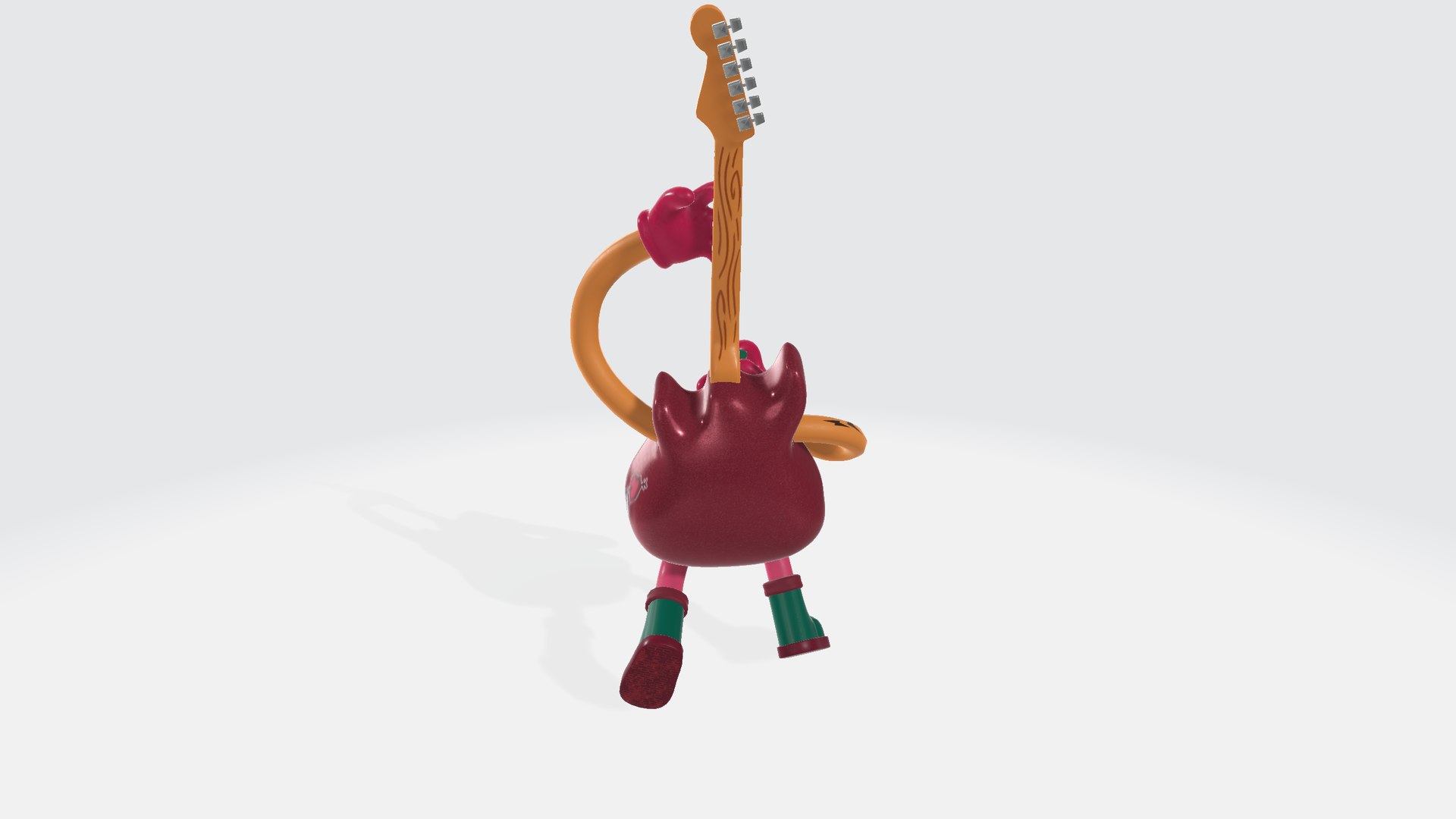 Red Guitar Character 3D Model - TurboSquid 2352729