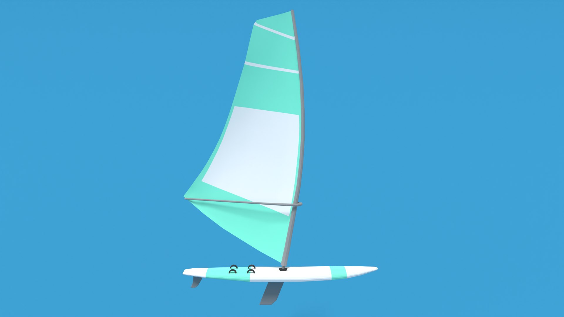 Low Poly Cartoon Windsurf 3D Model - TurboSquid 1810360