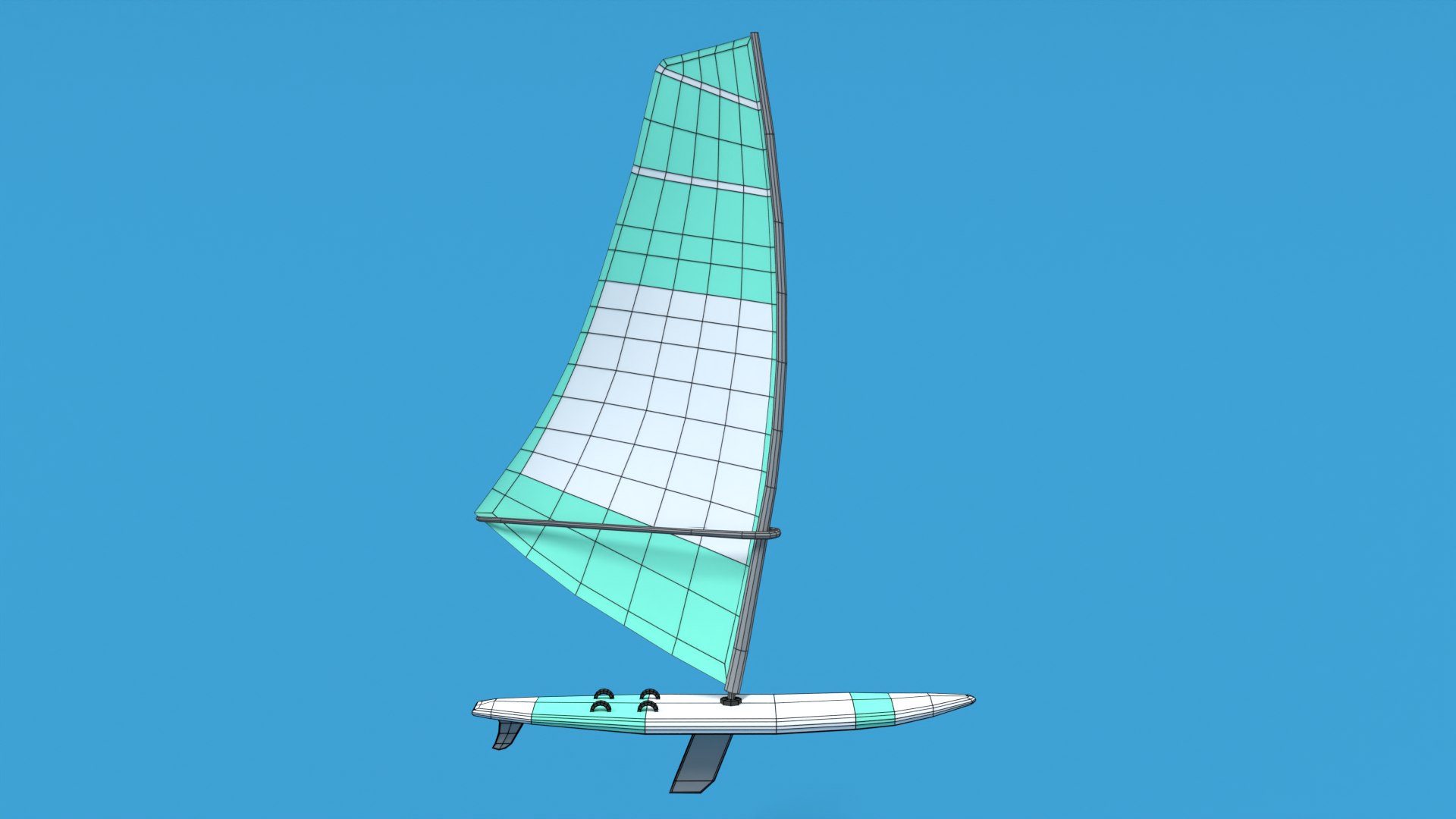 Low Poly Cartoon Windsurf 3D Model - TurboSquid 1810360