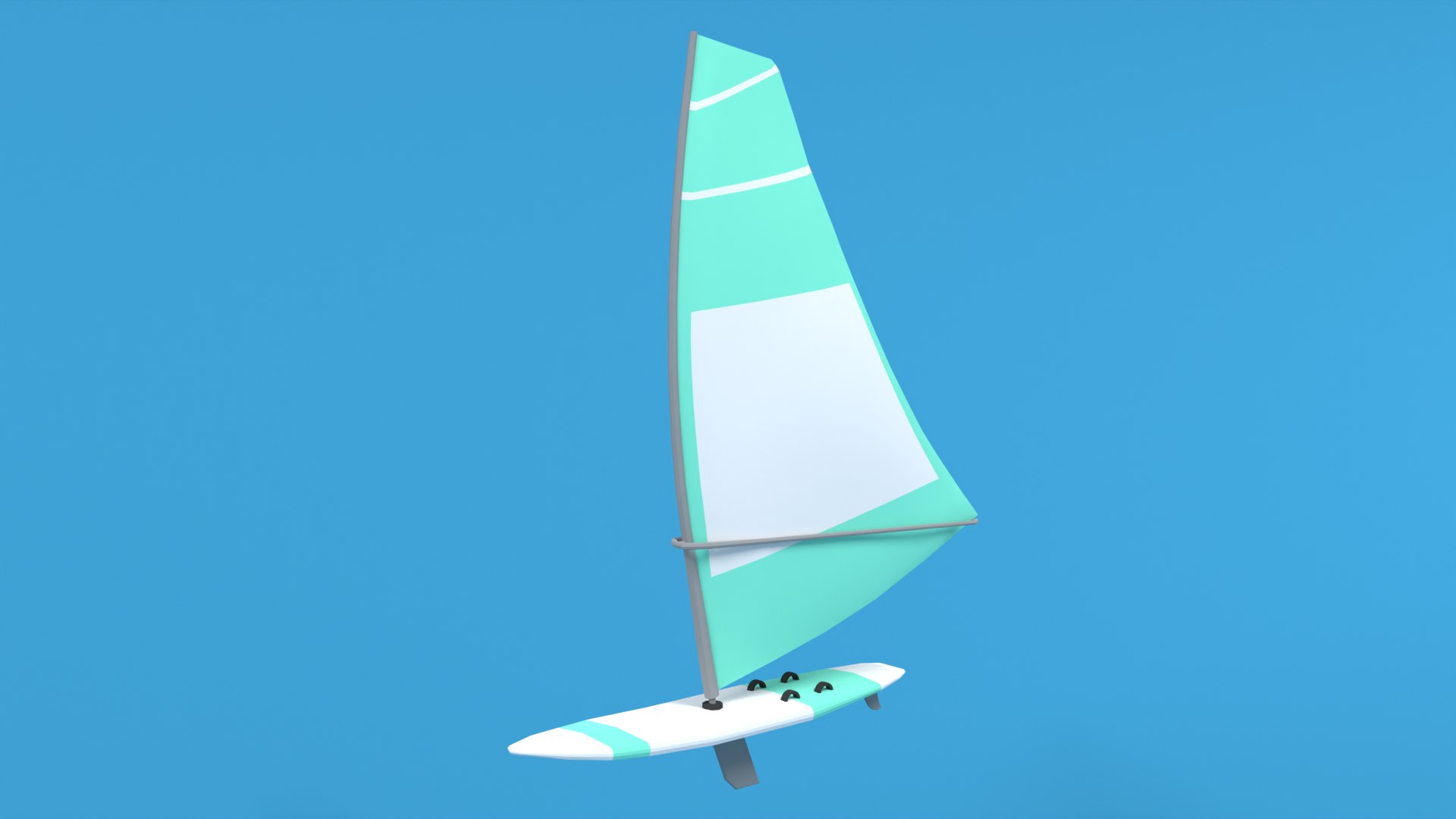 Low Poly Cartoon Windsurf 3D Model - TurboSquid 1810360