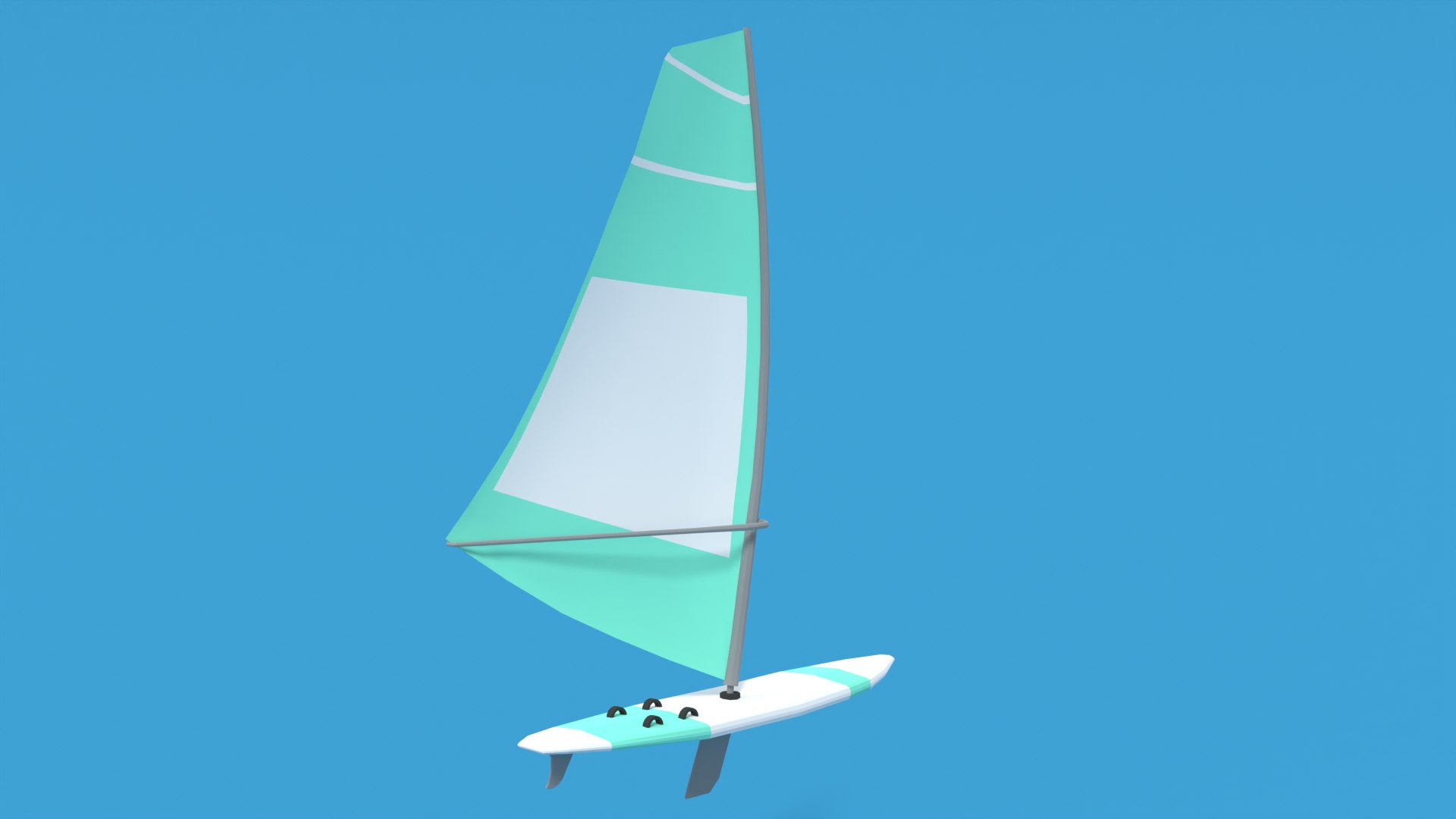 Low Poly Cartoon Windsurf 3D Model - TurboSquid 1810360