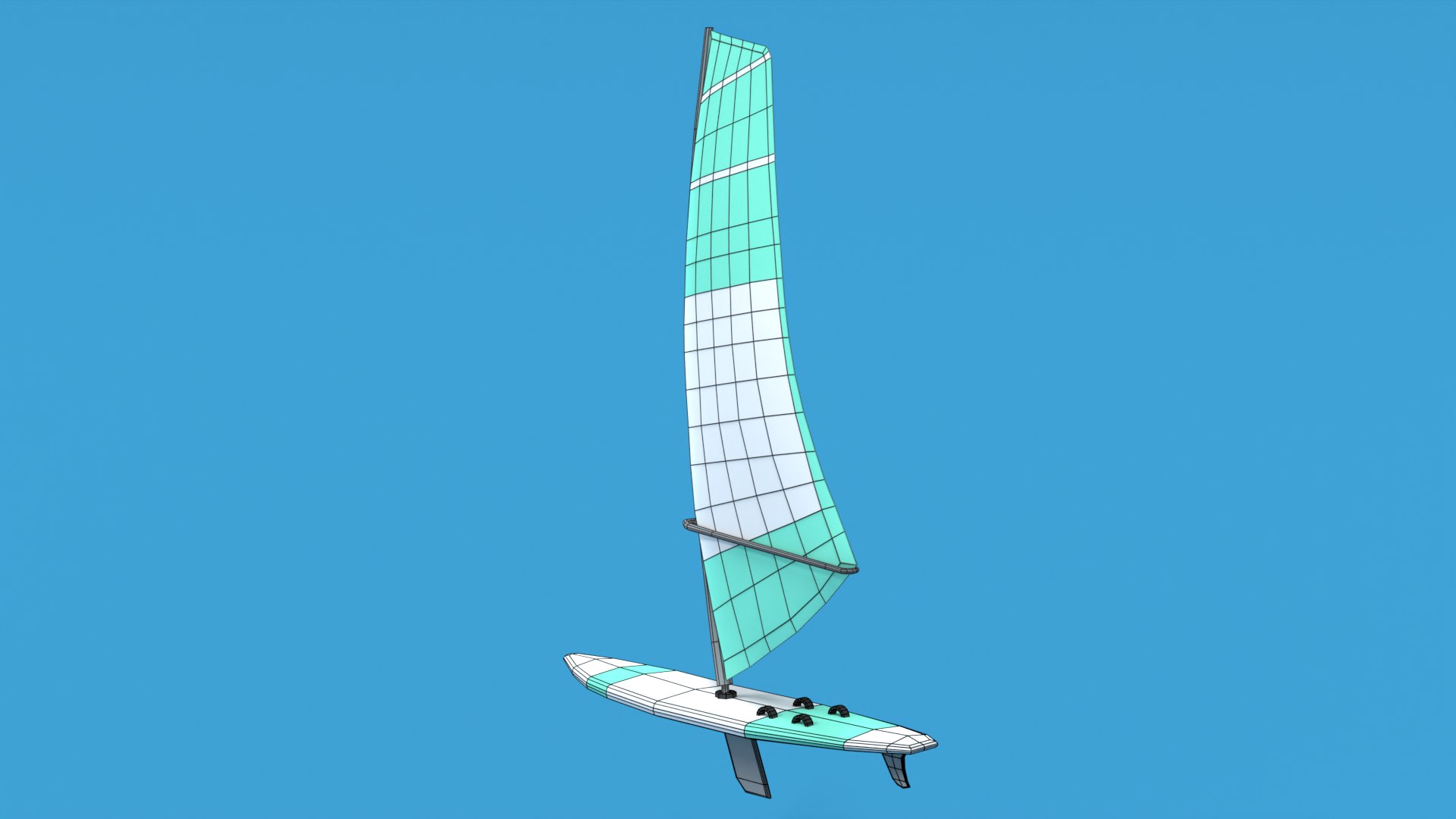 Low Poly Cartoon Windsurf 3D Model - TurboSquid 1810360