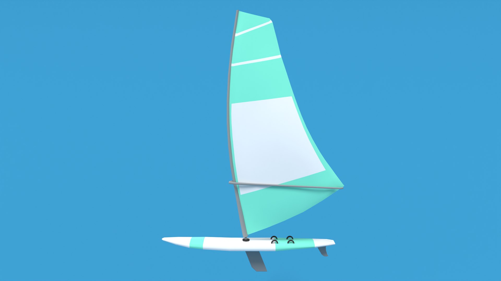 Low Poly Cartoon Windsurf 3D Model - TurboSquid 1810360