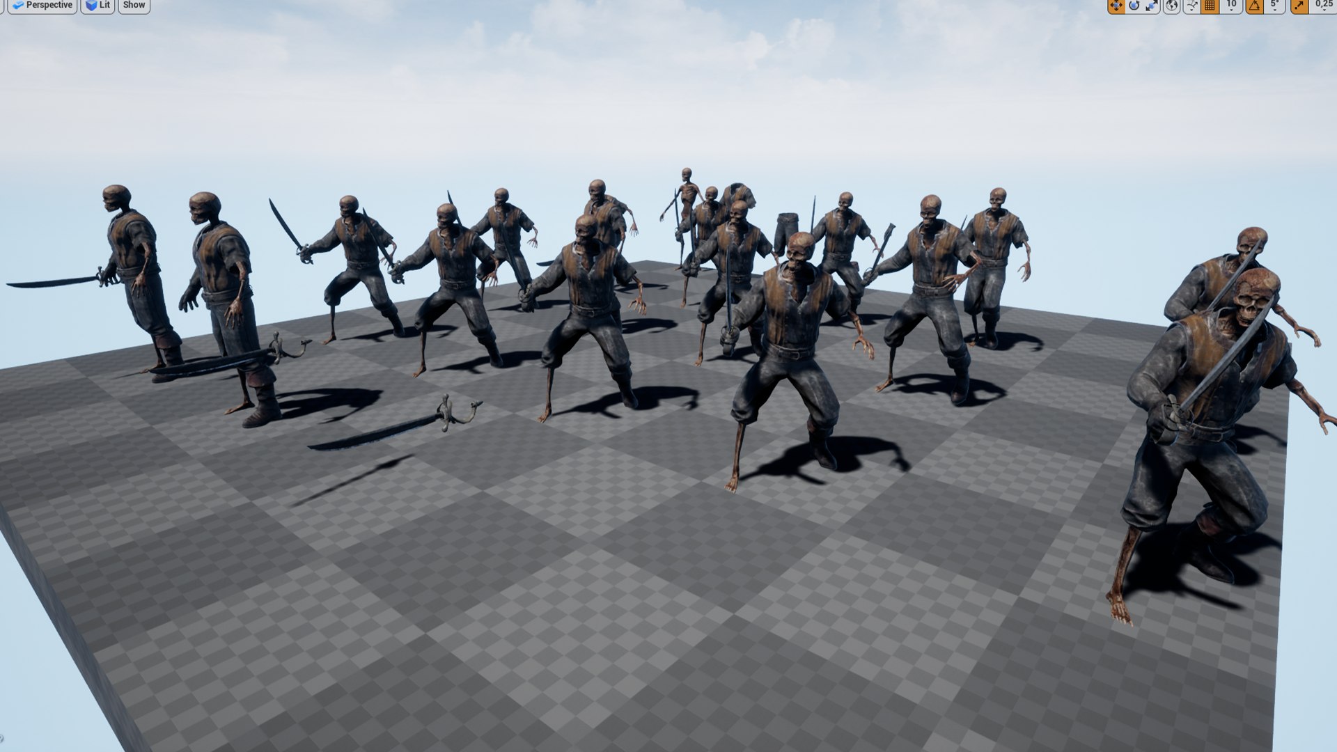 PIRATE SKELETON 6 A 3D Model - TurboSquid 2402005