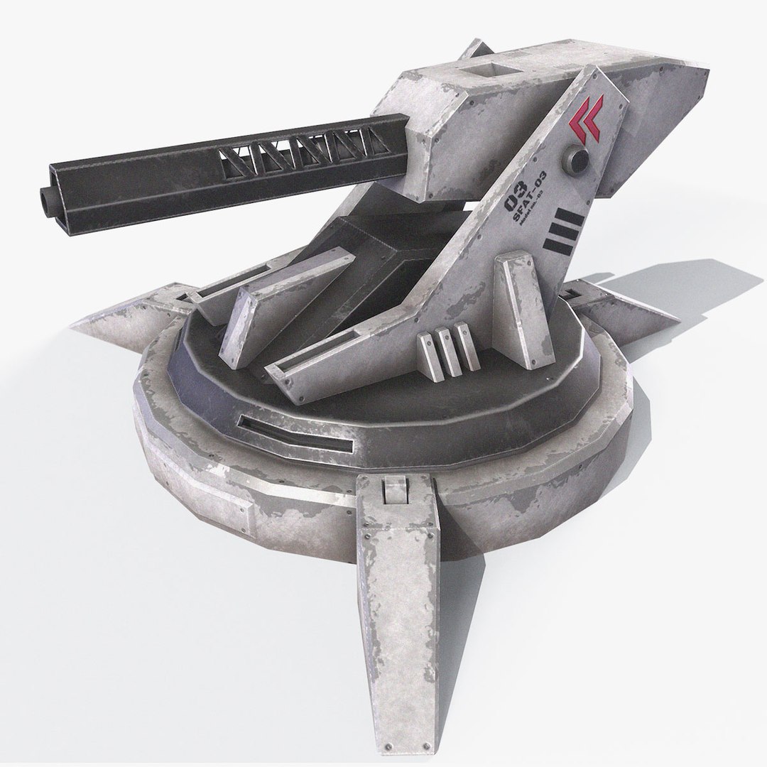 Scifi Advance Turret 3D Model - TurboSquid 2396485
