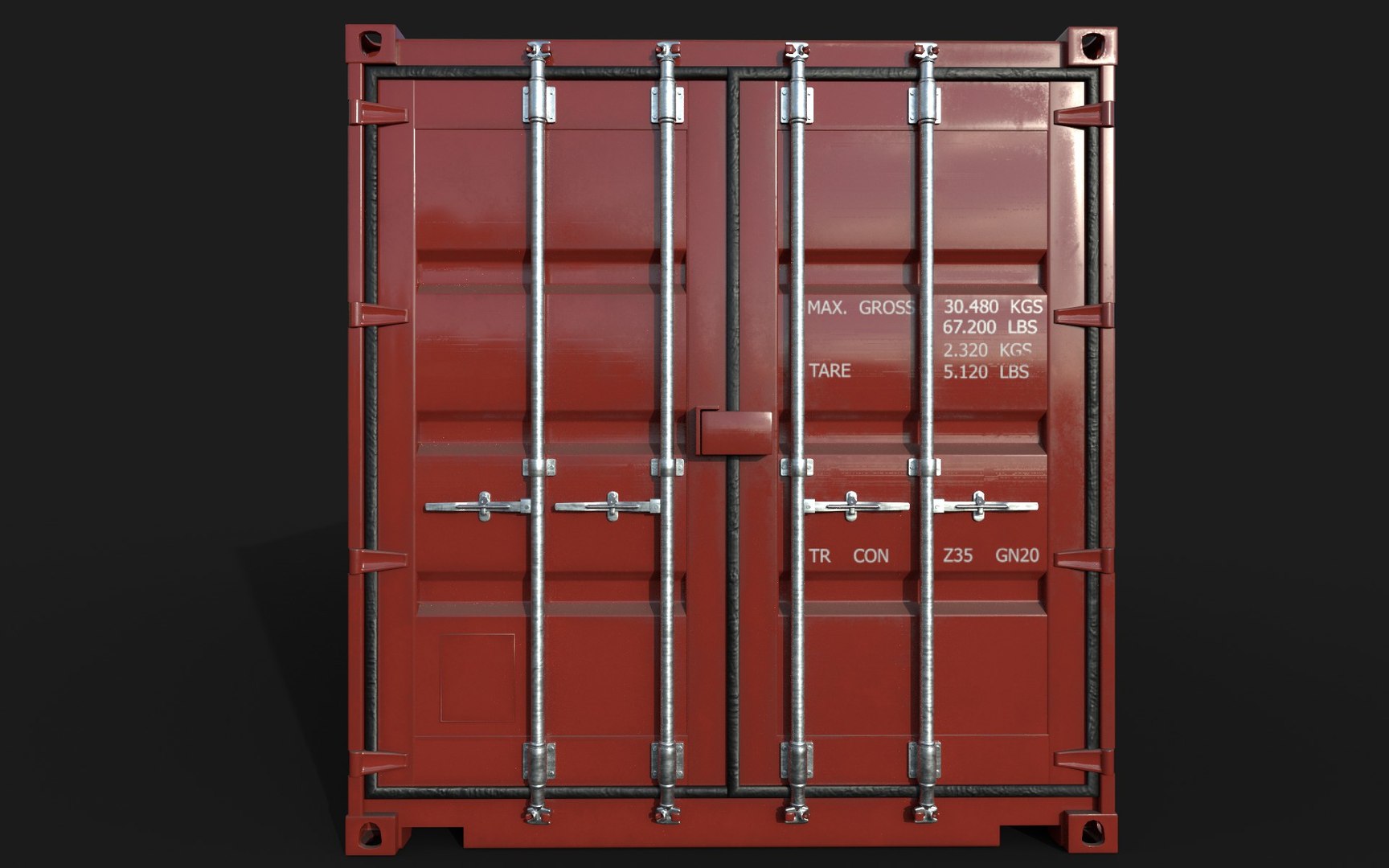 3D 20ft Shipping Container - TurboSquid 1383545