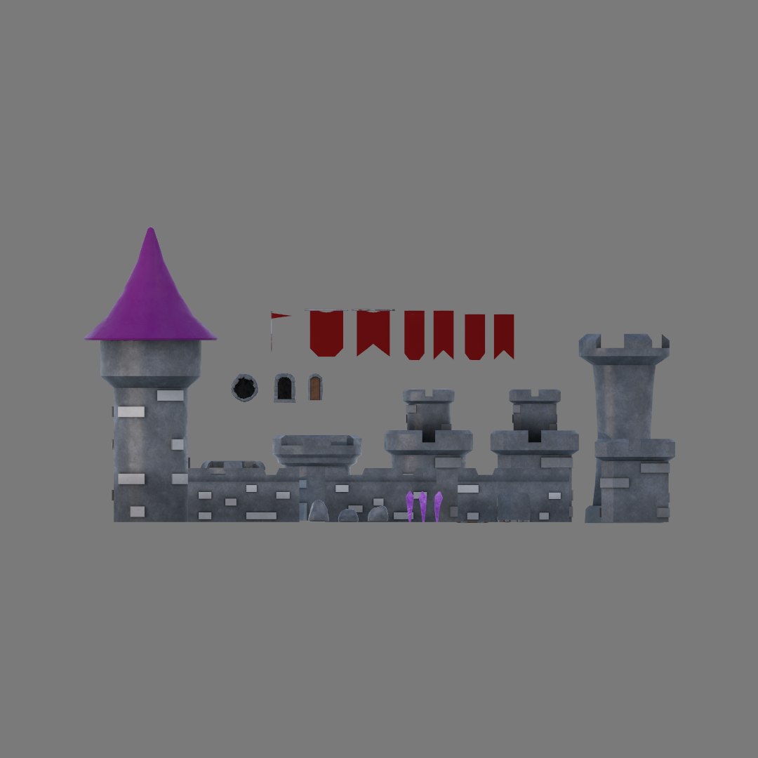 Build Castle Assets 3D Model - TurboSquid 1442440