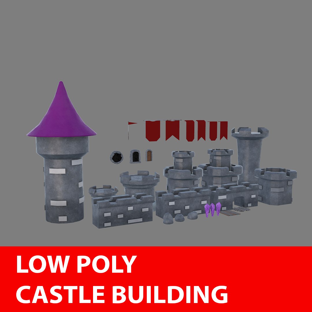 Build Castle Assets 3D Model - TurboSquid 1442440
