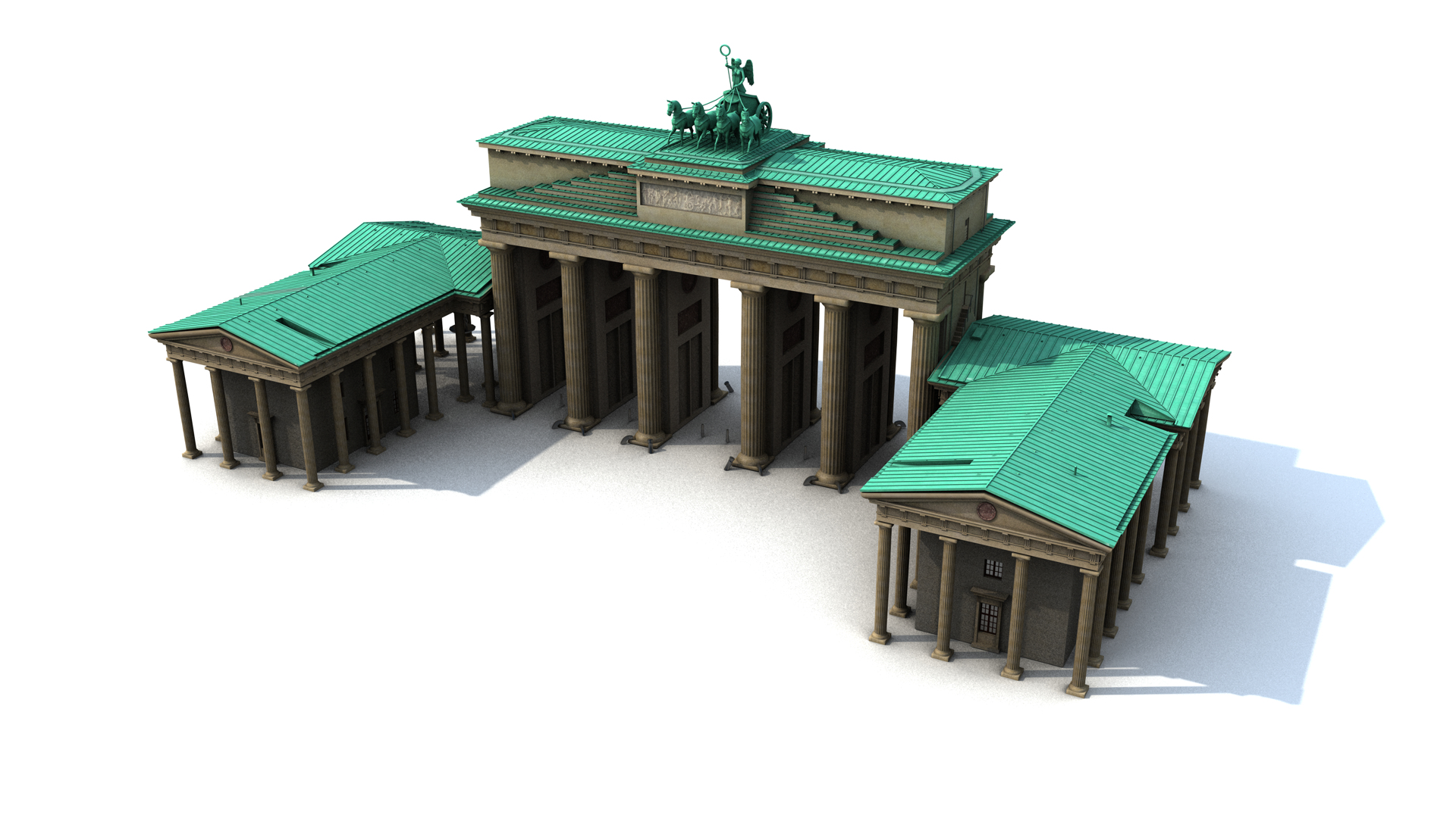 Brandenburg Gate 1989 Model - TurboSquid 1462668