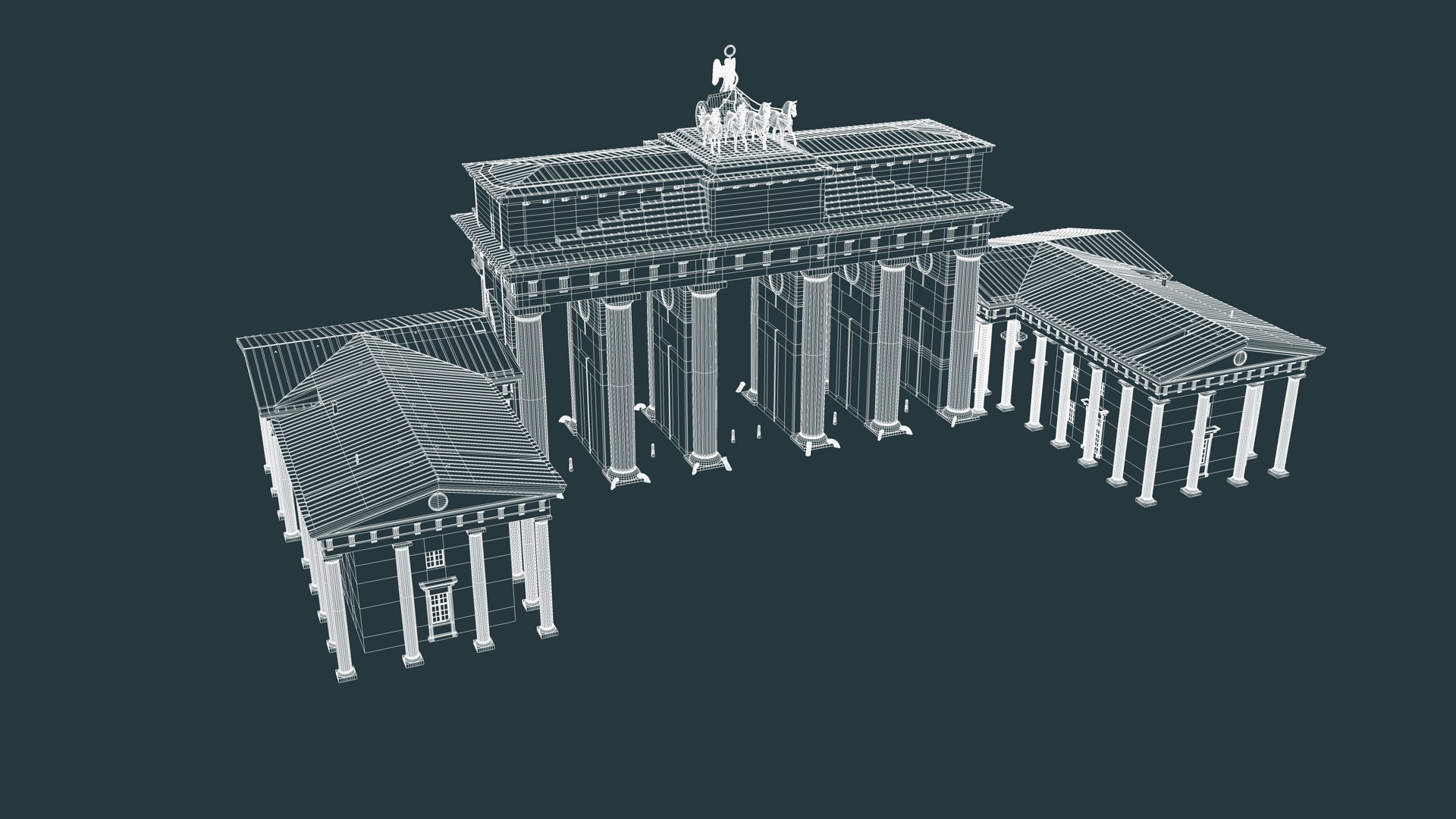 Brandenburg Gate 1989 Model - TurboSquid 1462668