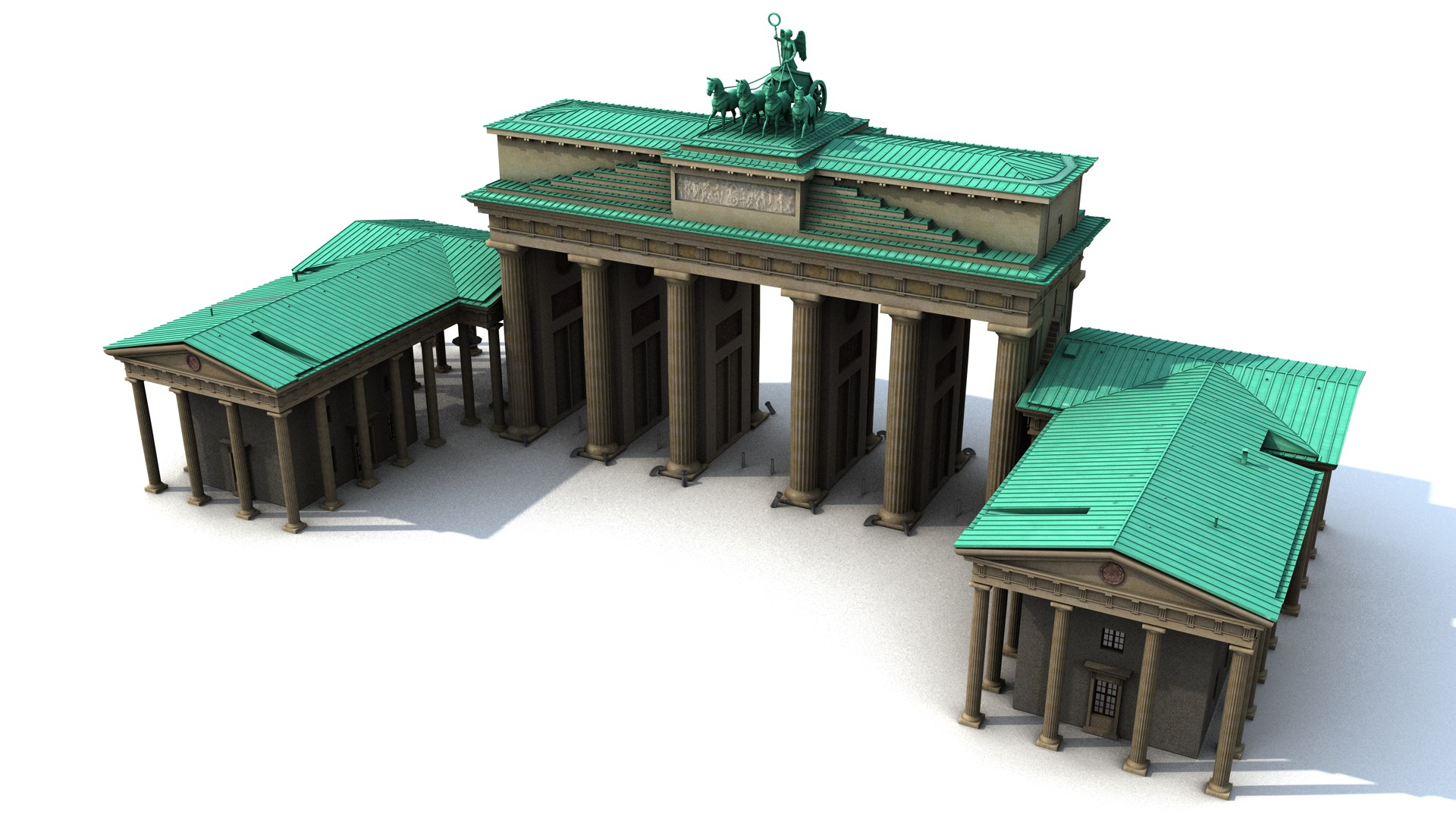 Brandenburg Gate 1989 Model - TurboSquid 1462668
