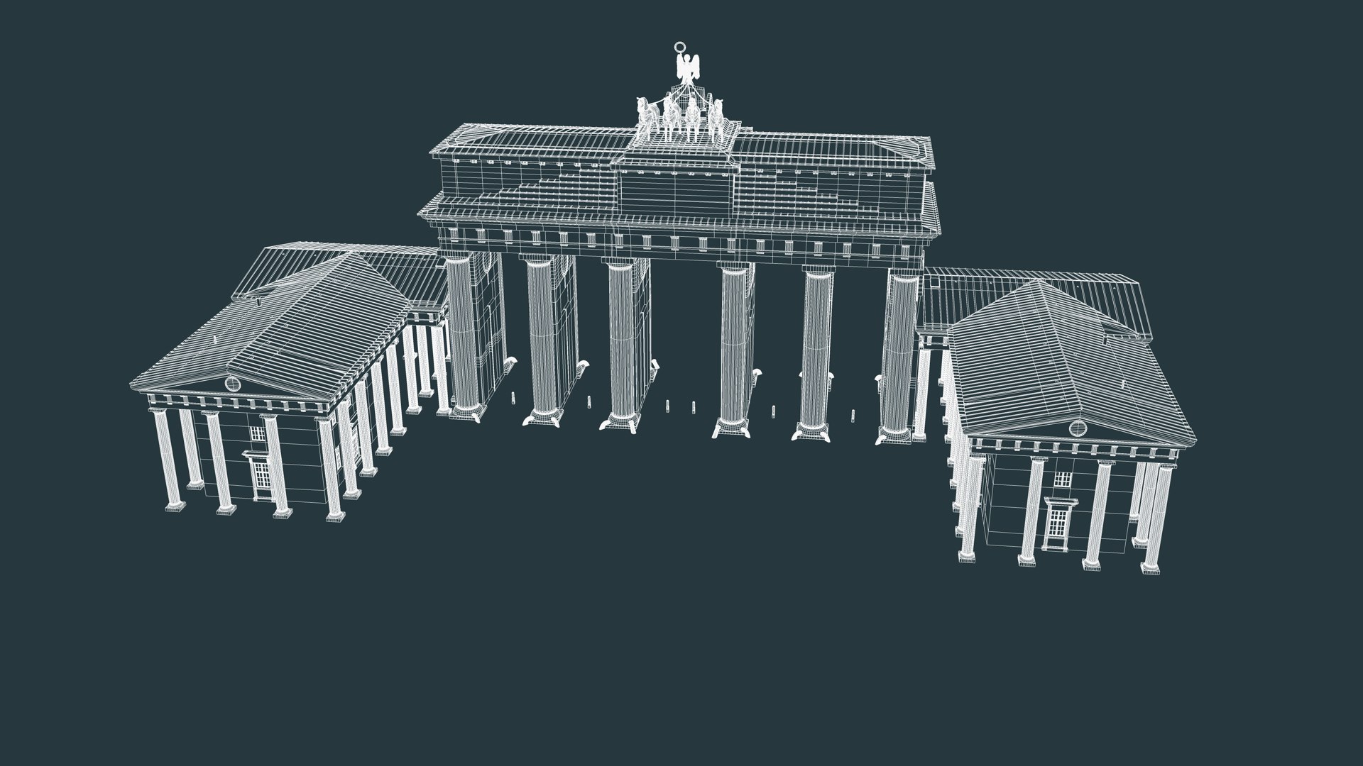 Brandenburg Gate 1989 Model - TurboSquid 1462668