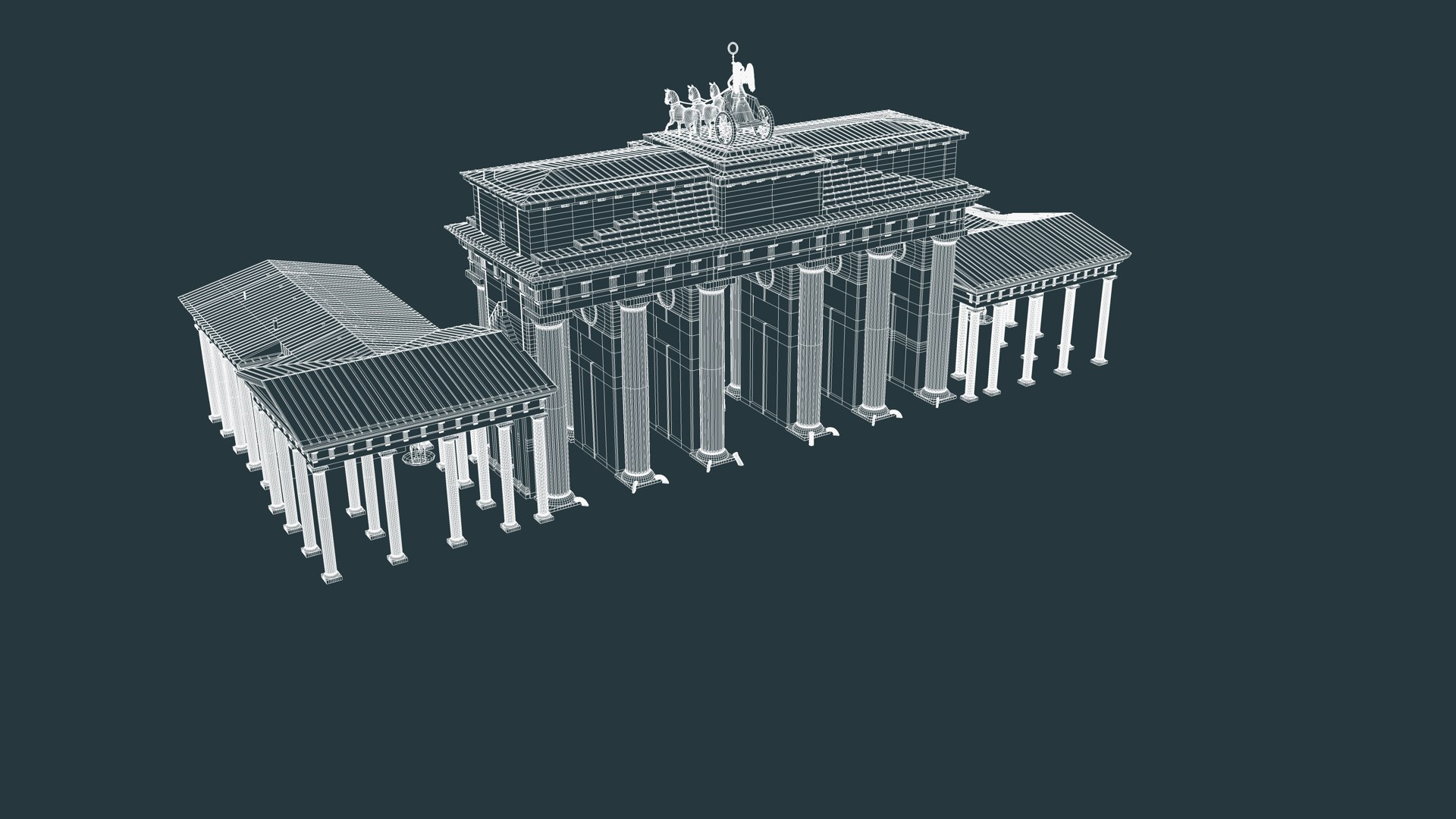 Brandenburg Gate 1989 Model - TurboSquid 1462668
